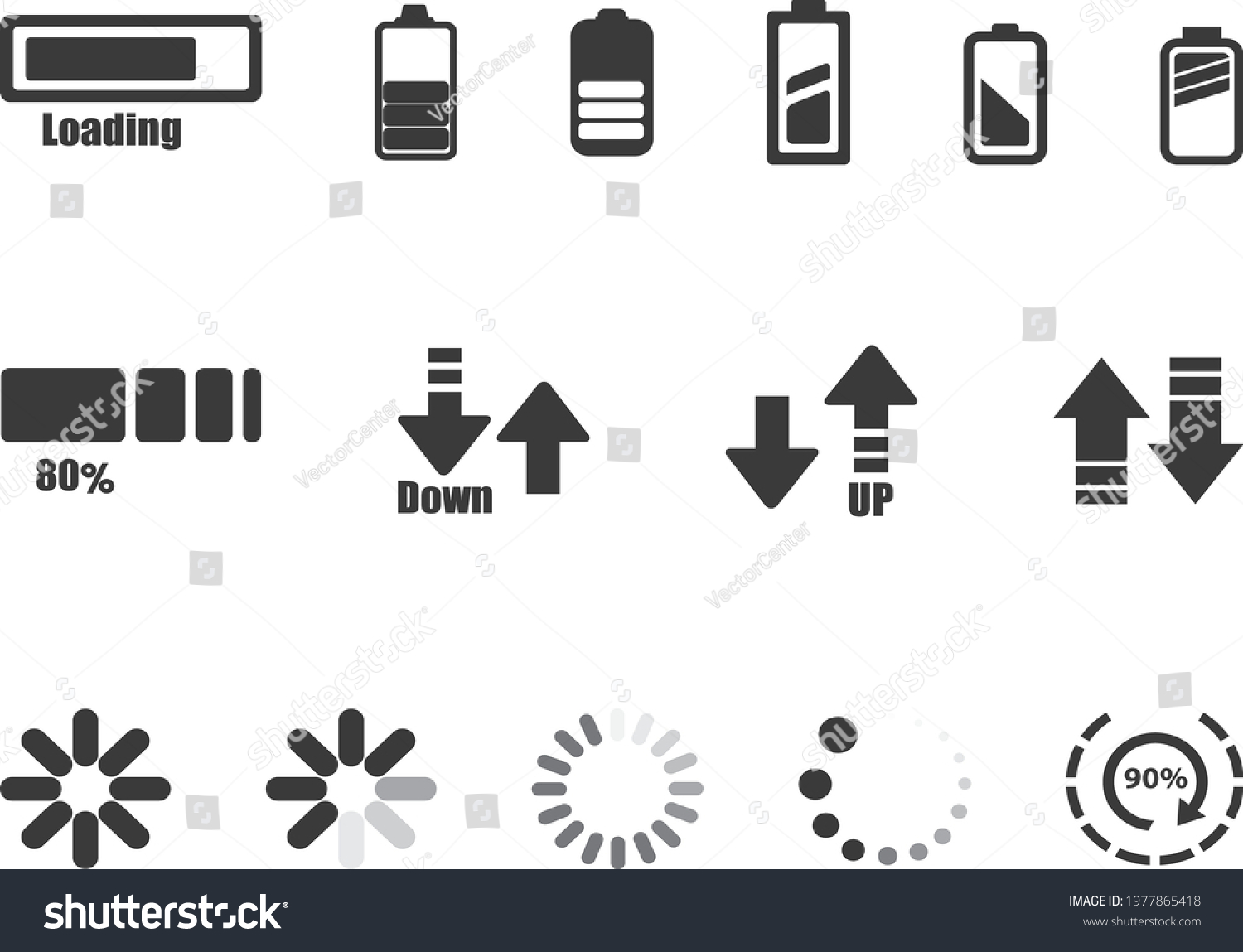 Loading Bar Percent Eps 10 Stock Vector (Royalty Free) 1977865418 ...