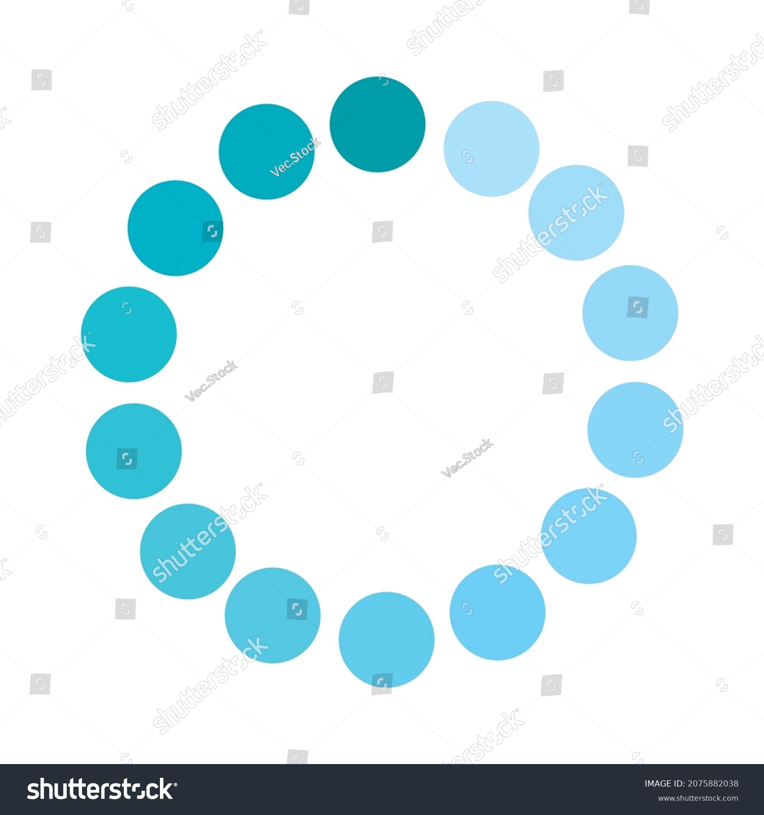 Loading Circle Dots On White Background Stock Vector (Royalty Free ...