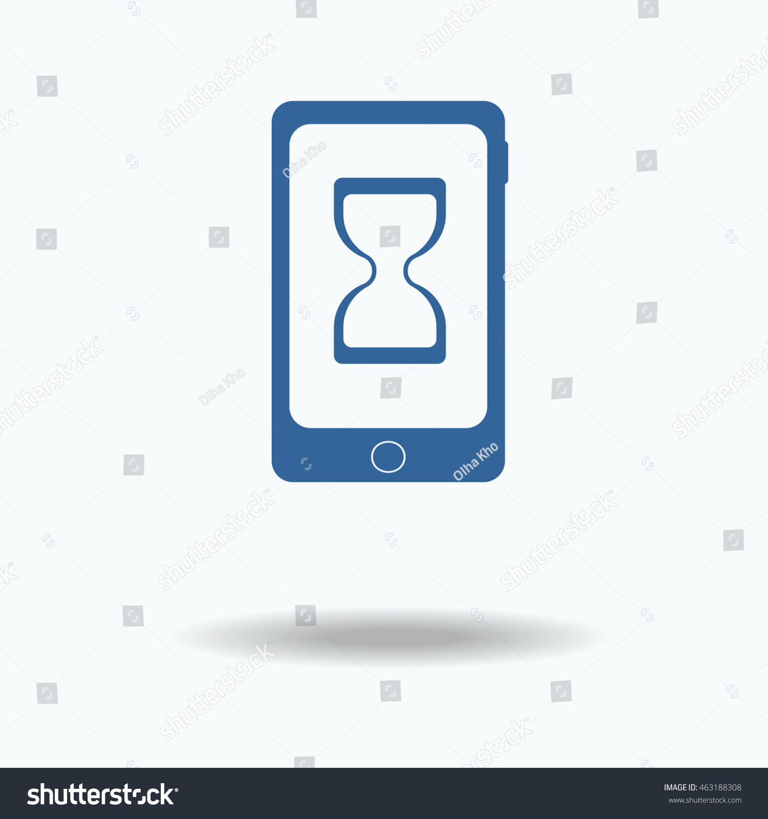 Loading Concept Loading Logo Phone Hourglass Stock Vector (Royalty Free ...