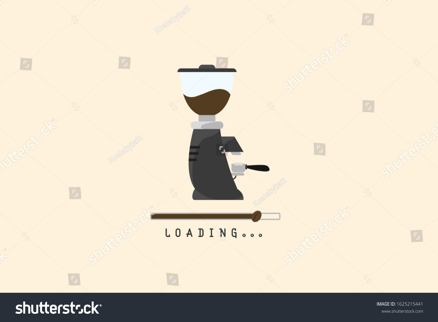 Loading Design Matching Coffee Video Presentation Stock Vector (Royalty ...