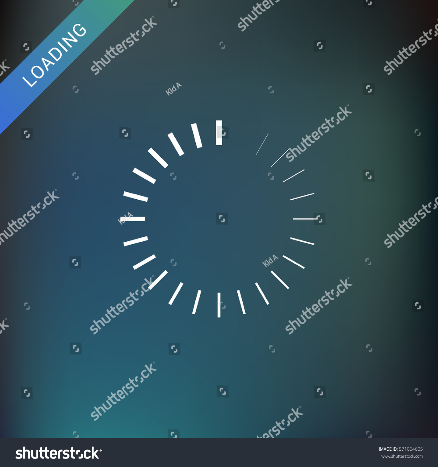 Loading Flat Vector Icon Waiting Symbol Stock Vector (Royalty Free ...