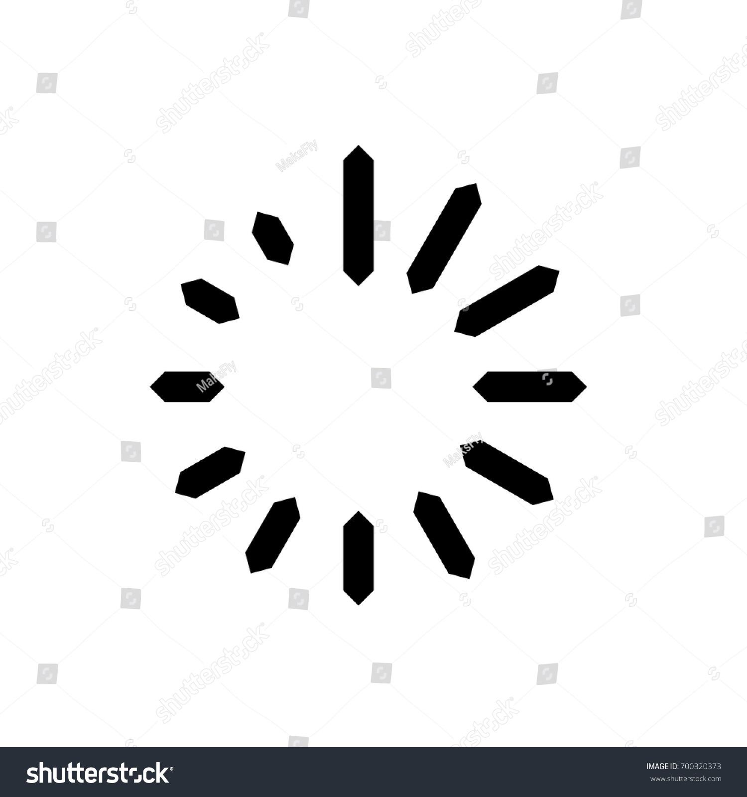 Loading Icon Black Sign Design Stock Vector (Royalty Free) 700320373 ...