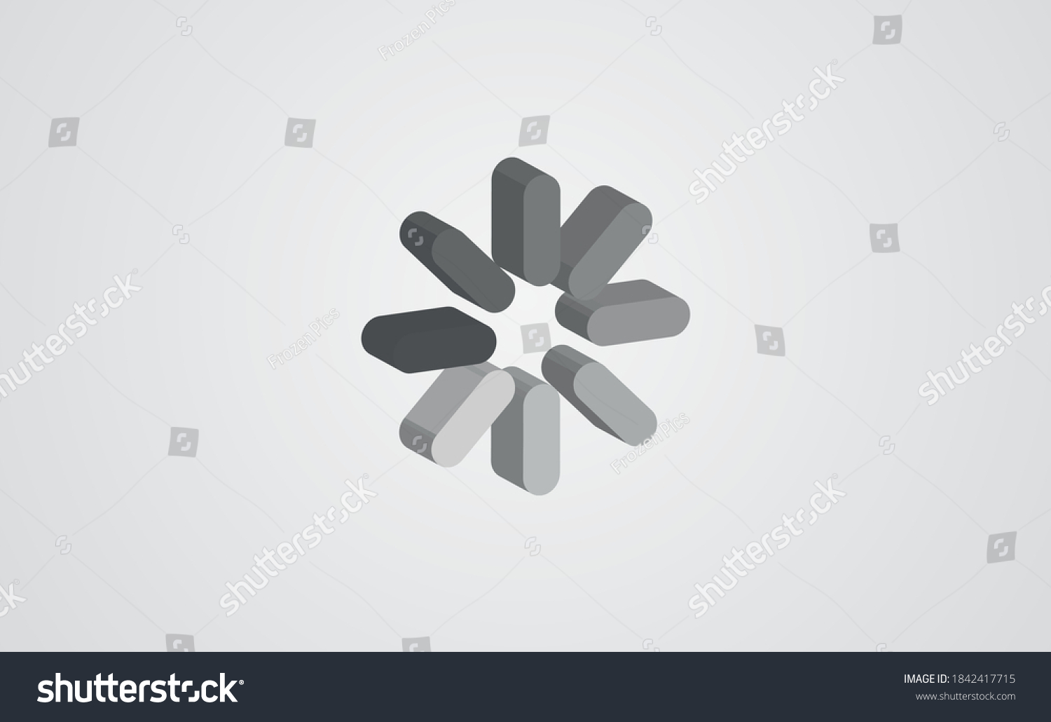 Loading Icon Isometric Left Top View Stock Vector (Royalty Free ...