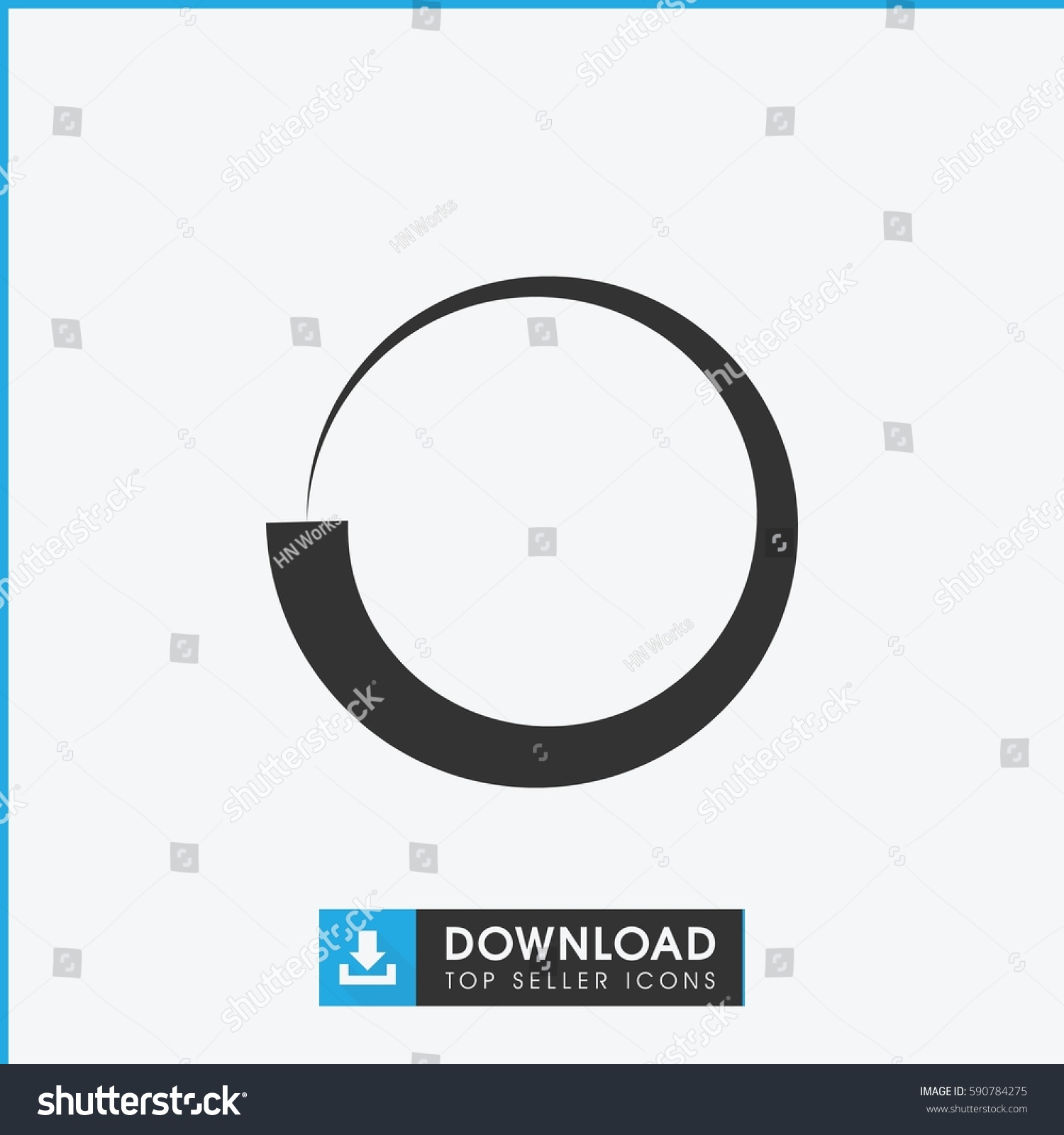 Loading Icon Simple Filled Loading Icon Stock Vector (Royalty Free ...