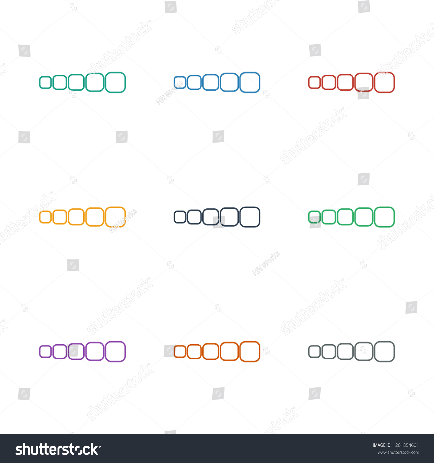 Loading Icon White Background Editable Line 스톡 벡터(로열티 프리) 1261854601 ...