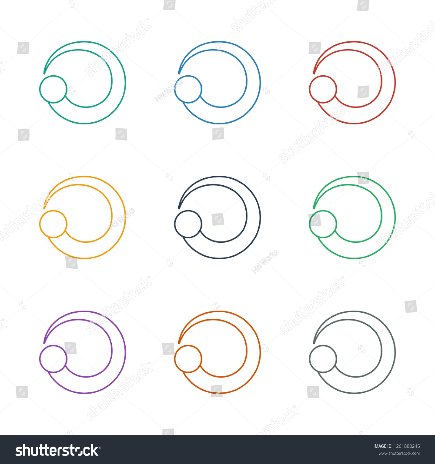 Loading Icon White Background Editable Line: vector de stock (libre de ...