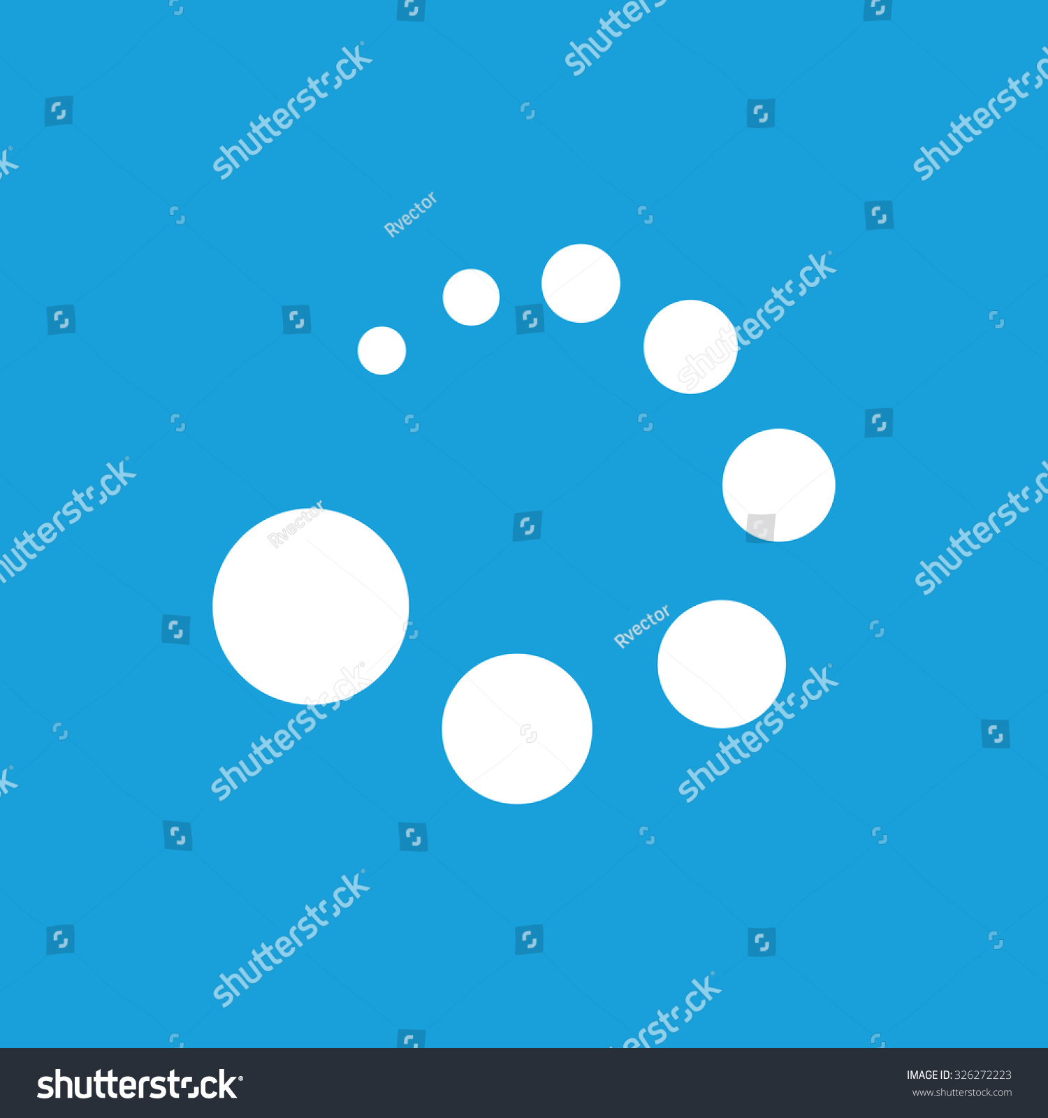 Loading Icon White Simple Image Isolated Stock Vector (Royalty Free ...