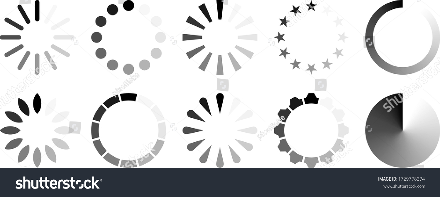 Cargando iconos símbolos colección conjunto de: vector de stock (libre ...