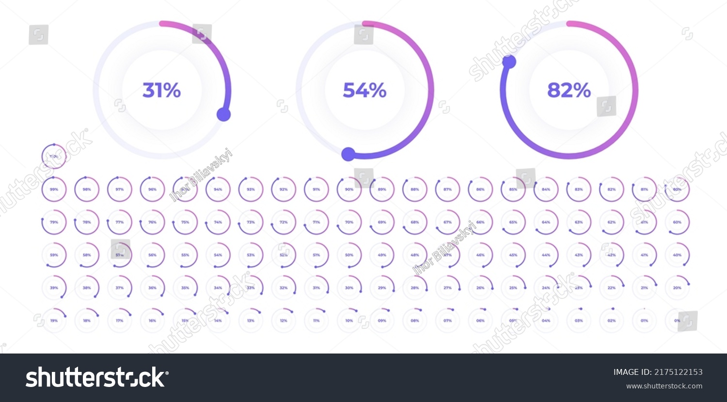 Loading Indicator Progress Bar Percentage Meter Stock Vector (Royalty ...