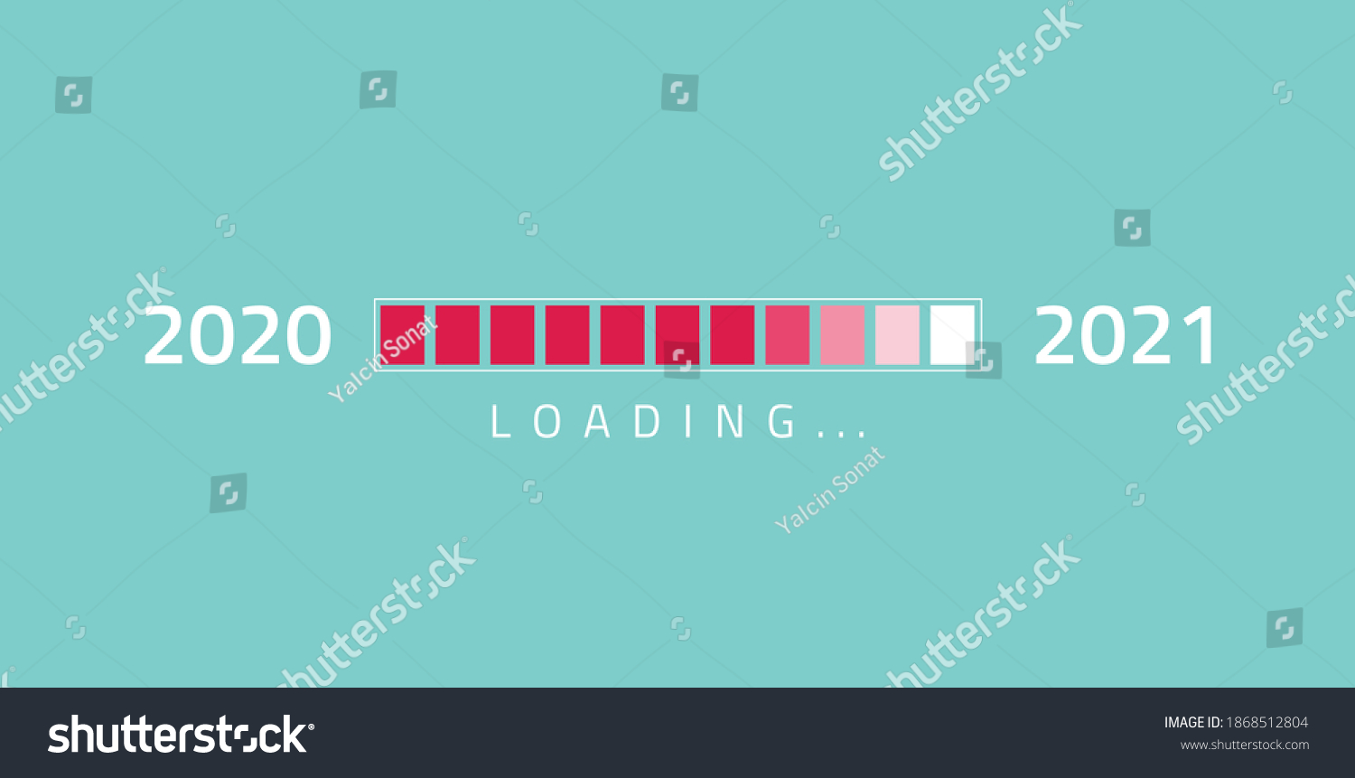 Loading New Year 2020 2021 Progress Stock Vector (Royalty Free) 1868512804