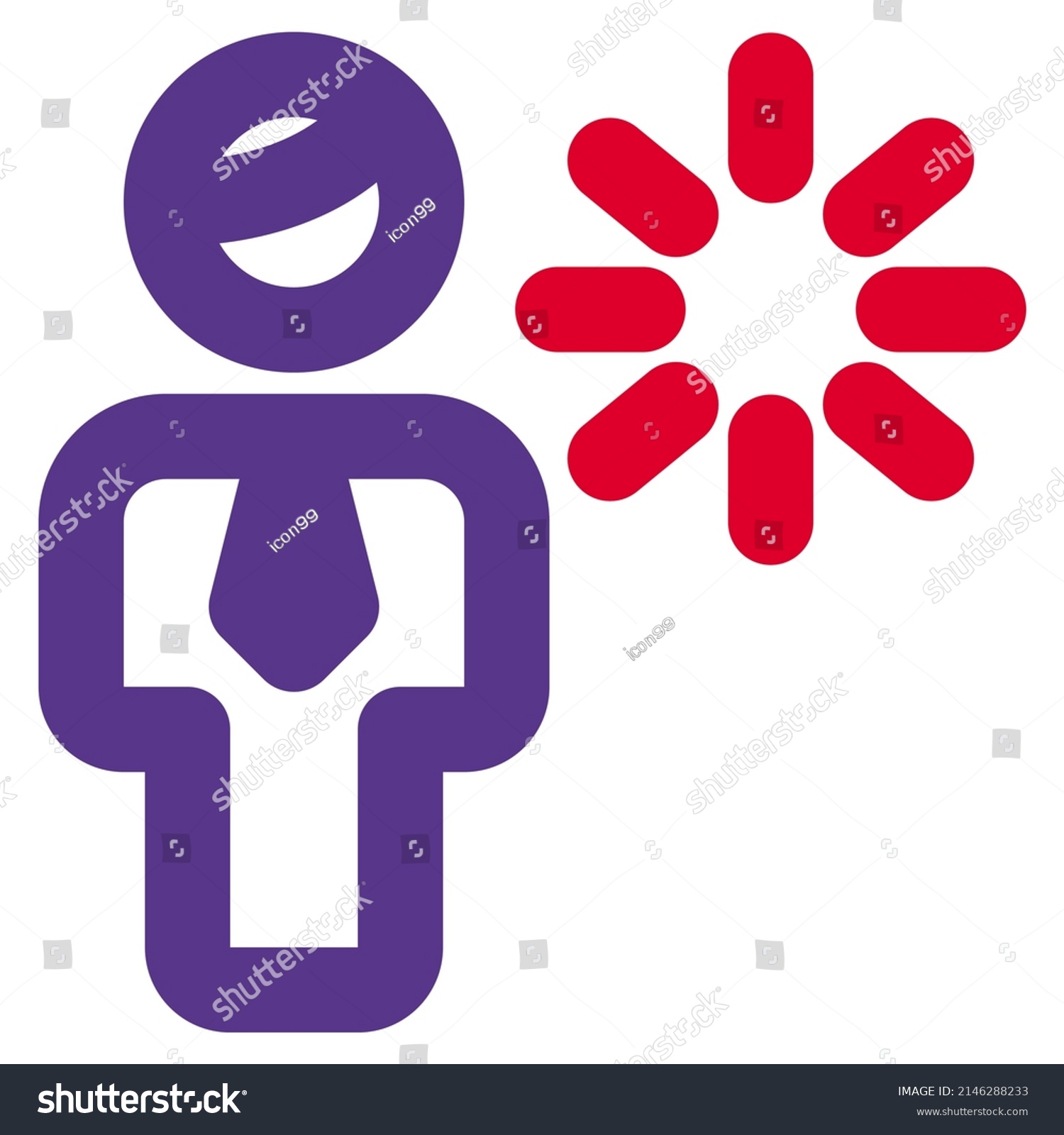 Loading Screen On Worker Software Portal Stock Vector (Royalty Free ...