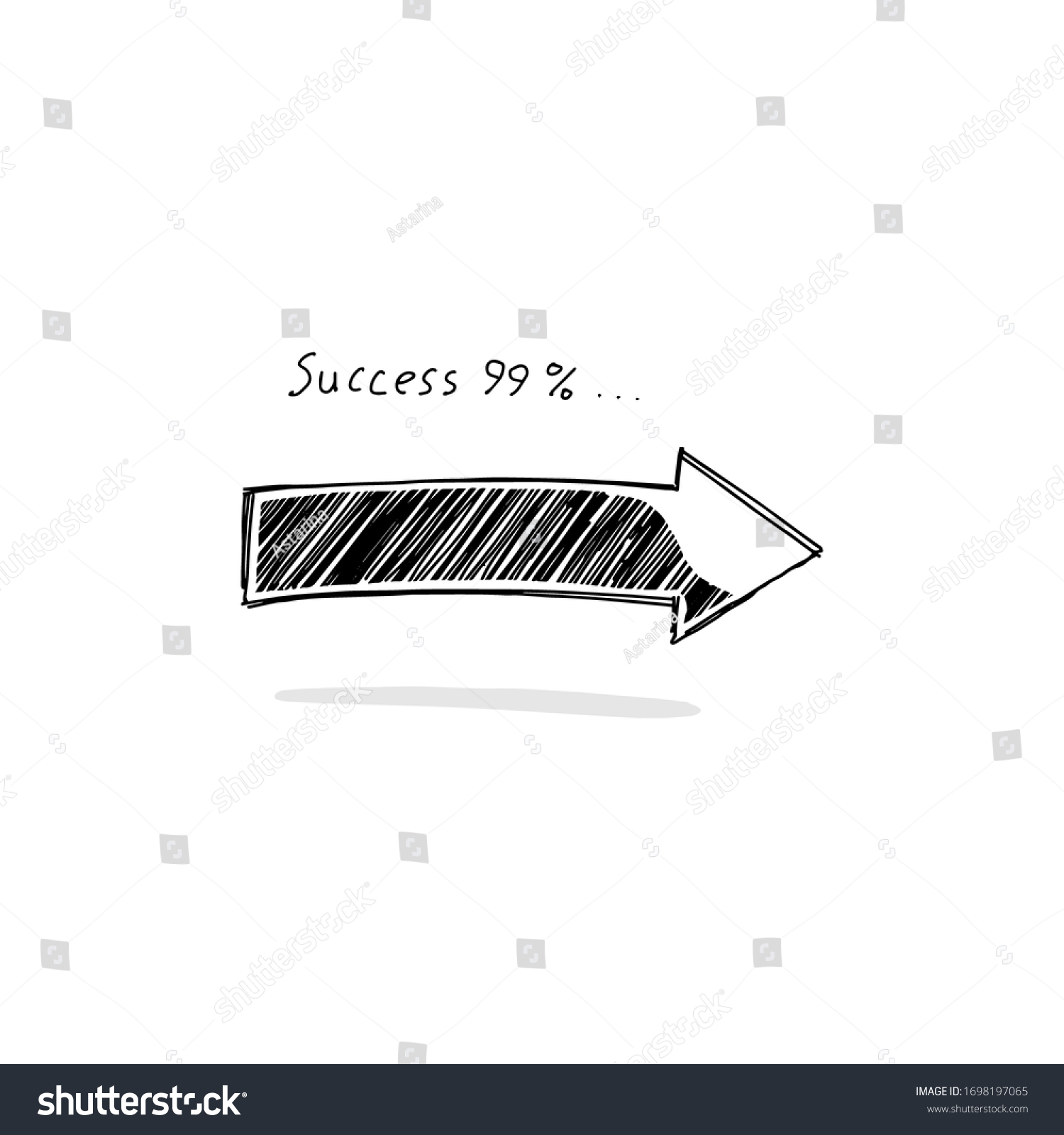Loading Success Bar Hand Drawn Stock Vector (Royalty Free) 1698197065 ...