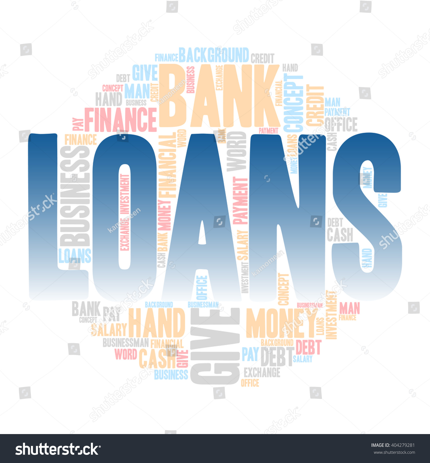 Loansword Cloud Art Background Stock Vector (Royalty Free) 404279281 ...