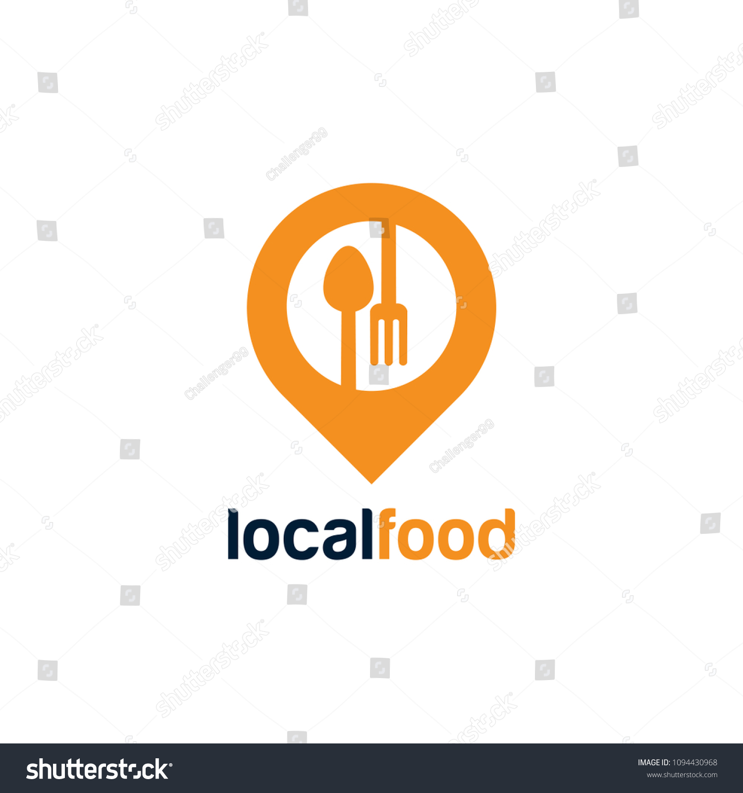 Local Food Logo Stock Vector (Royalty Free) 1094430968