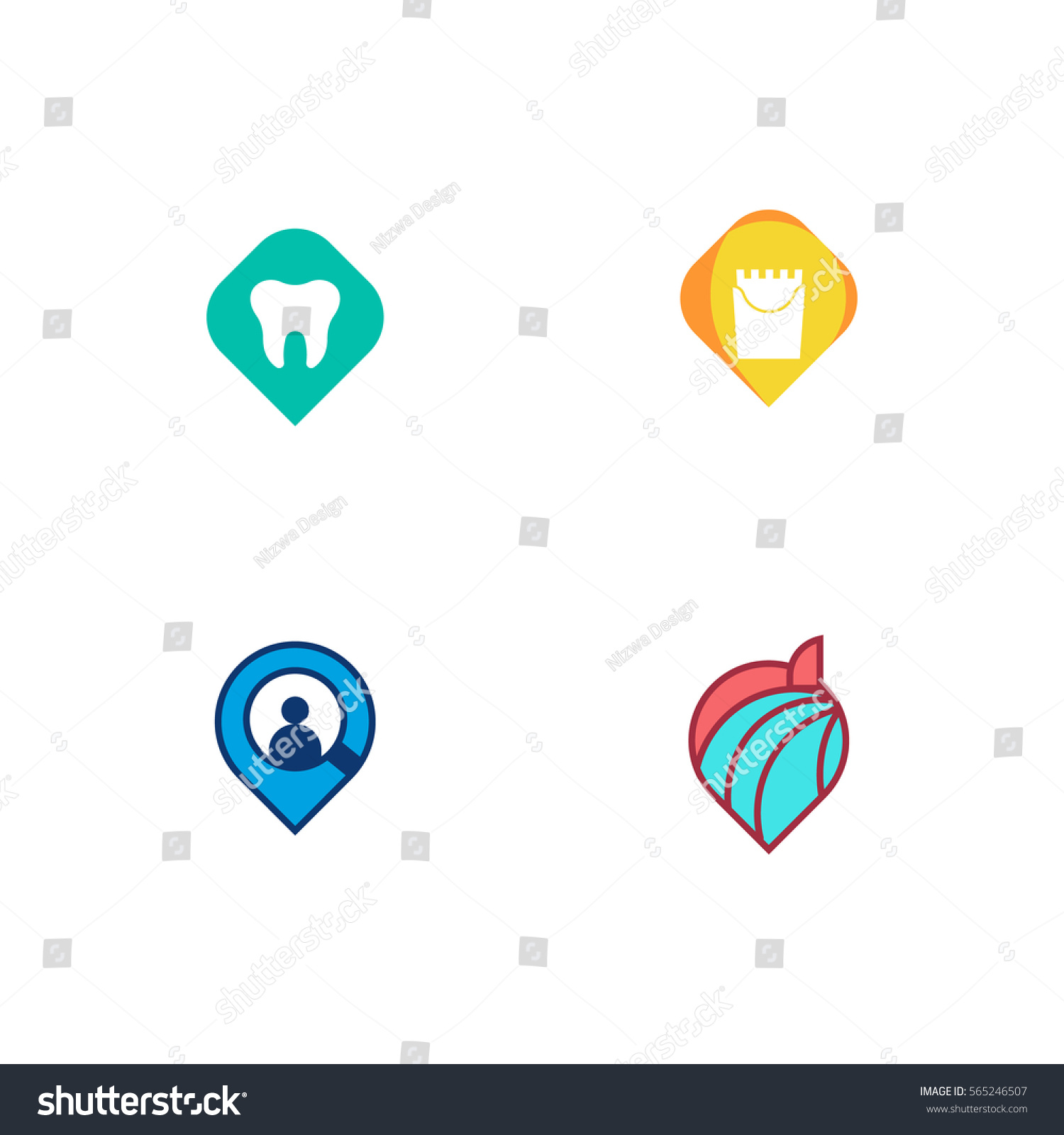 Local Pin Point Icon Logo Vector Stock Vector (Royalty Free) 565246507