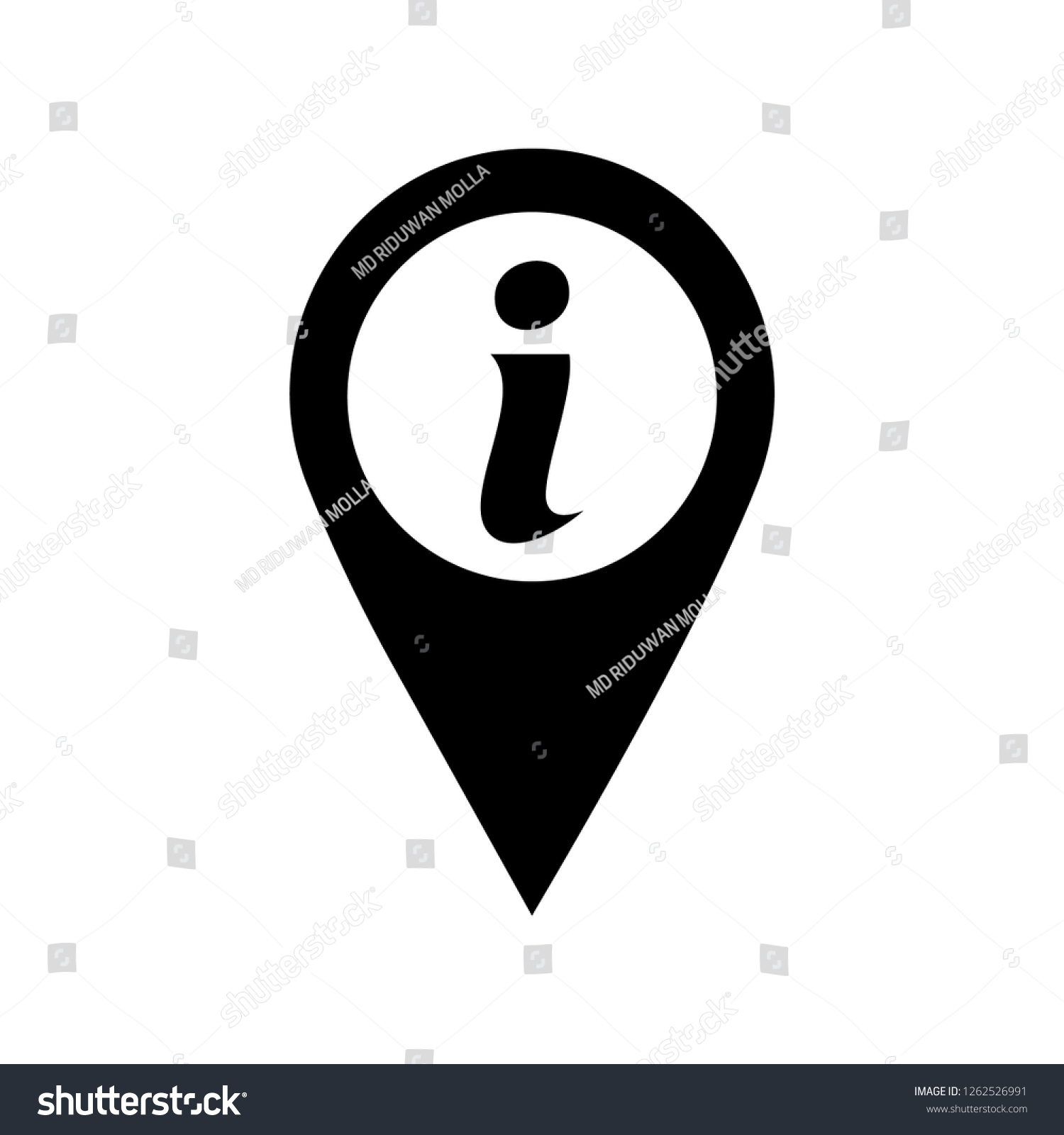 Located Information Icon Vector: vector de stock (libre de regalías ...