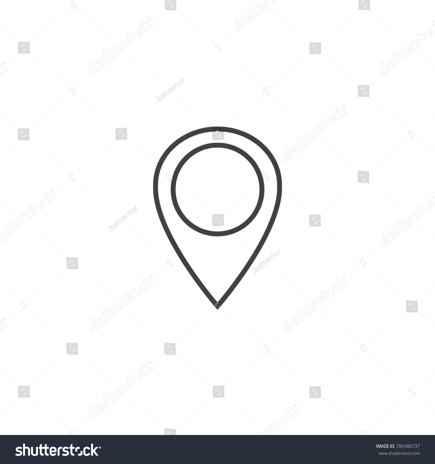 Location Icon Vector Map Route Symbol Stock Vector (Royalty Free) 785486737