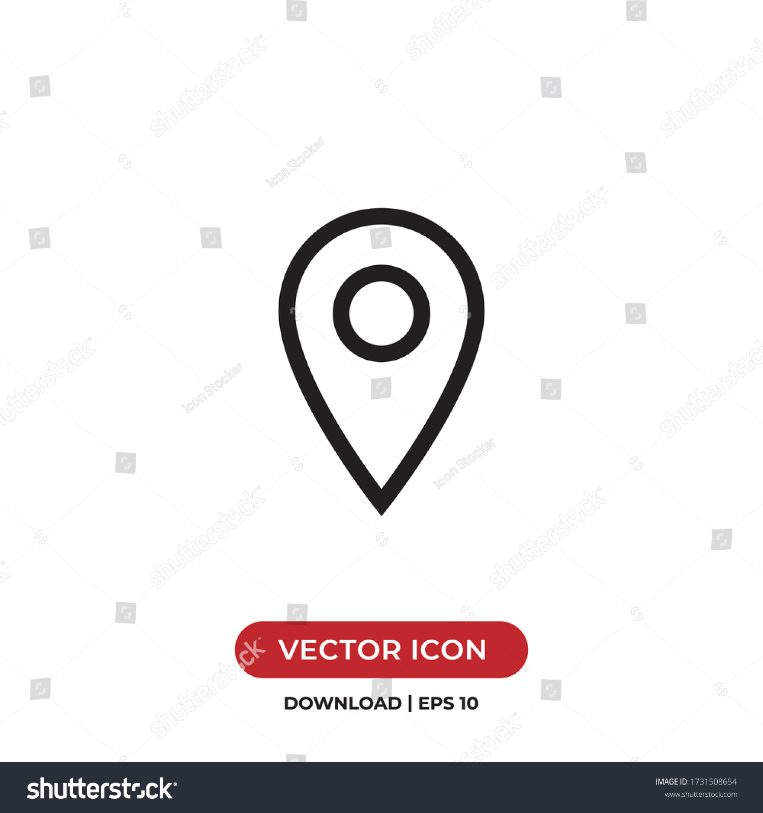 Location Icon Vector Simple Location Sign Stock Vector (Royalty Free ...
