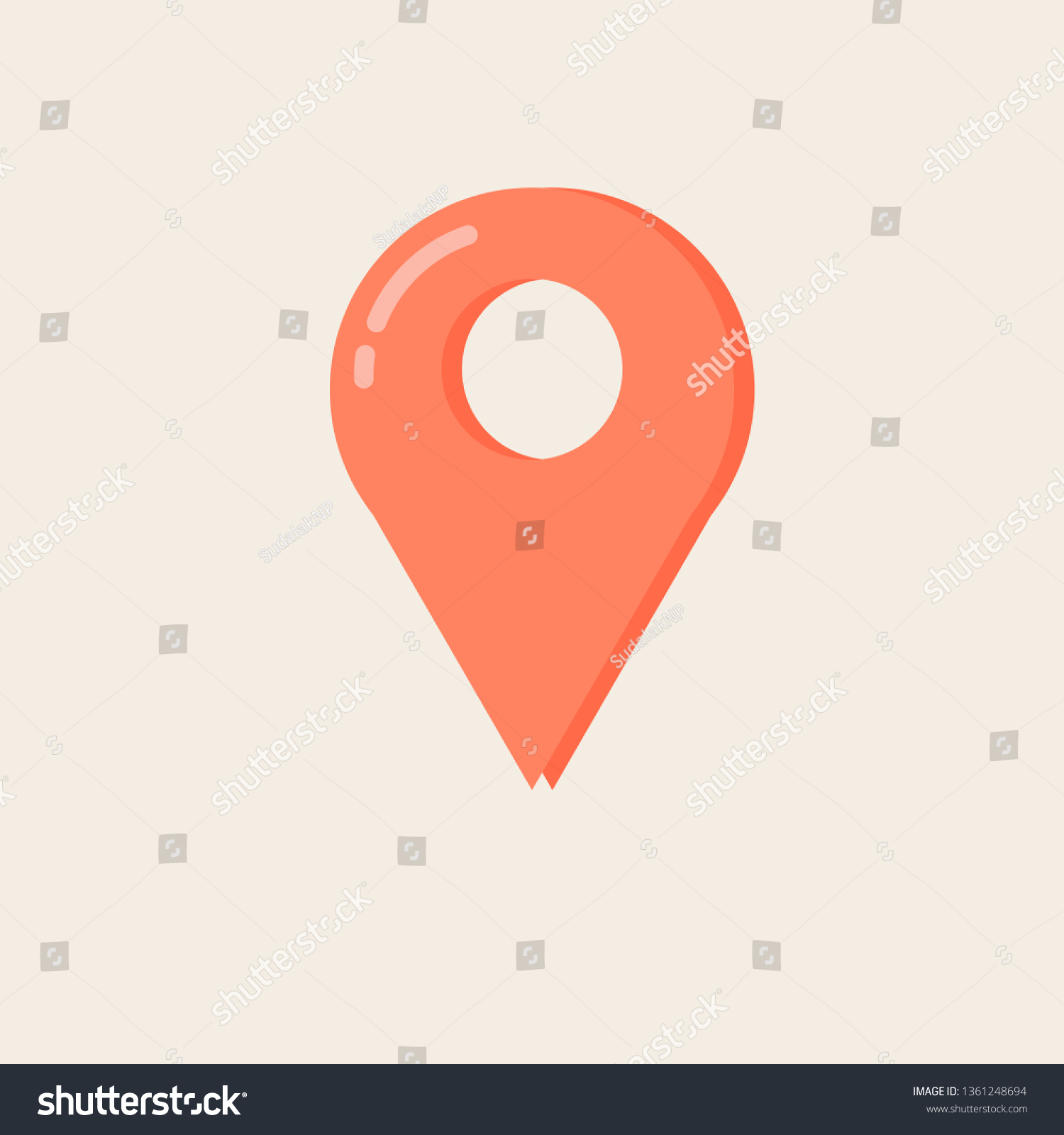 Location Icon Vector Style By Illustrator Stock Vector (Royalty Free ...
