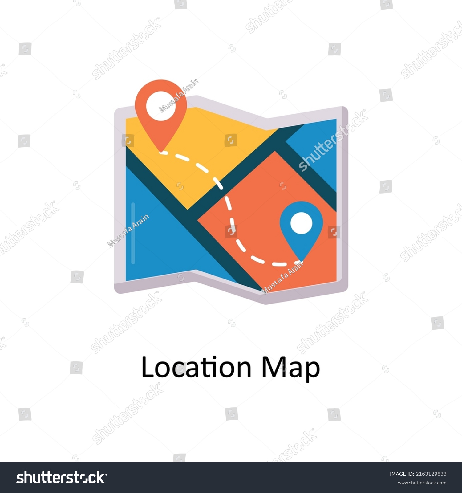 Location Map Vector Flat Icon Web Stock Vector (Royalty Free ...