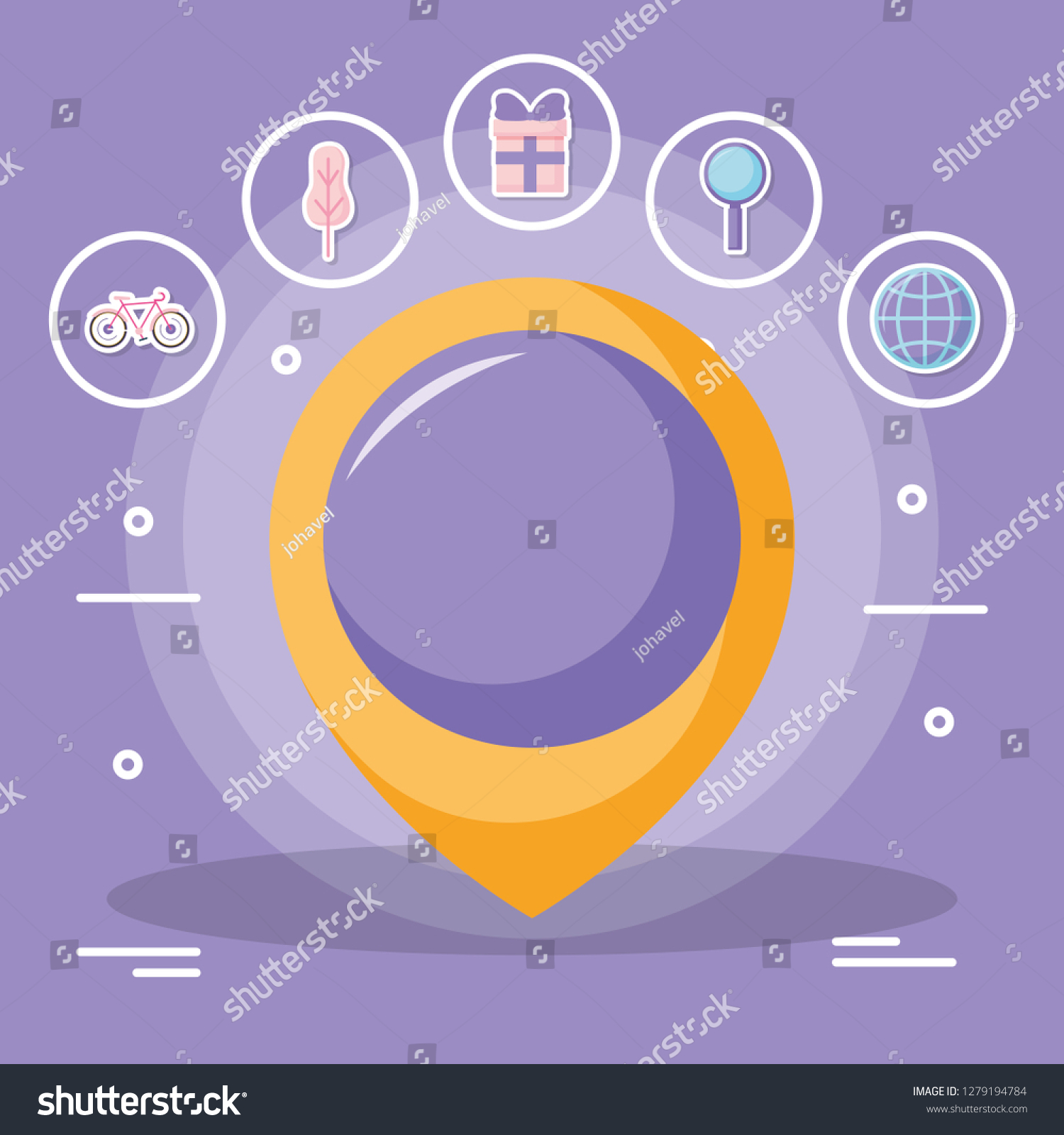 Location Pin Design Stock Vector (Royalty Free) 1279194784 | Shutterstock