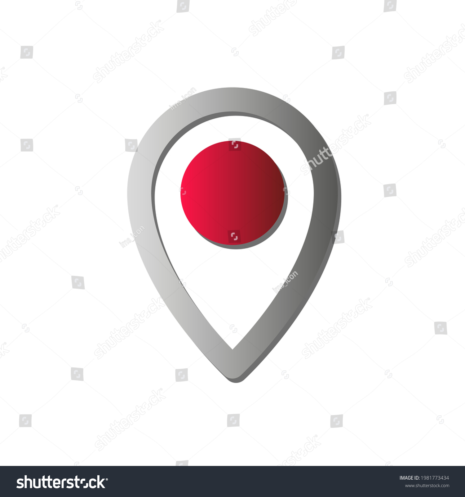Location Pin Logo Icon Vector Stock Vector (Royalty Free) 1981773434 ...