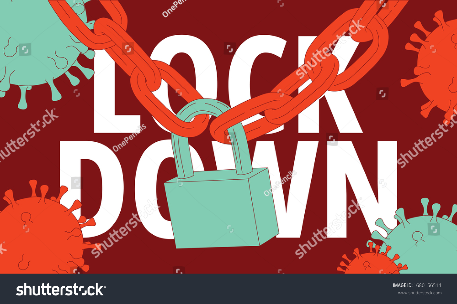 Lock Down Virus Prevention Measures Vector Stock Vector (Royalty Free ...