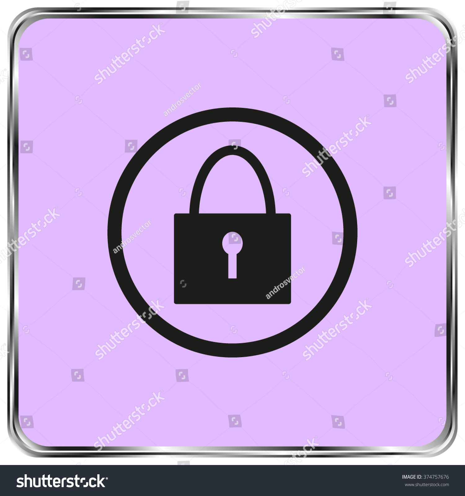 Lock Icon Black Vector Illustration Stock Vector (Royalty Free ...