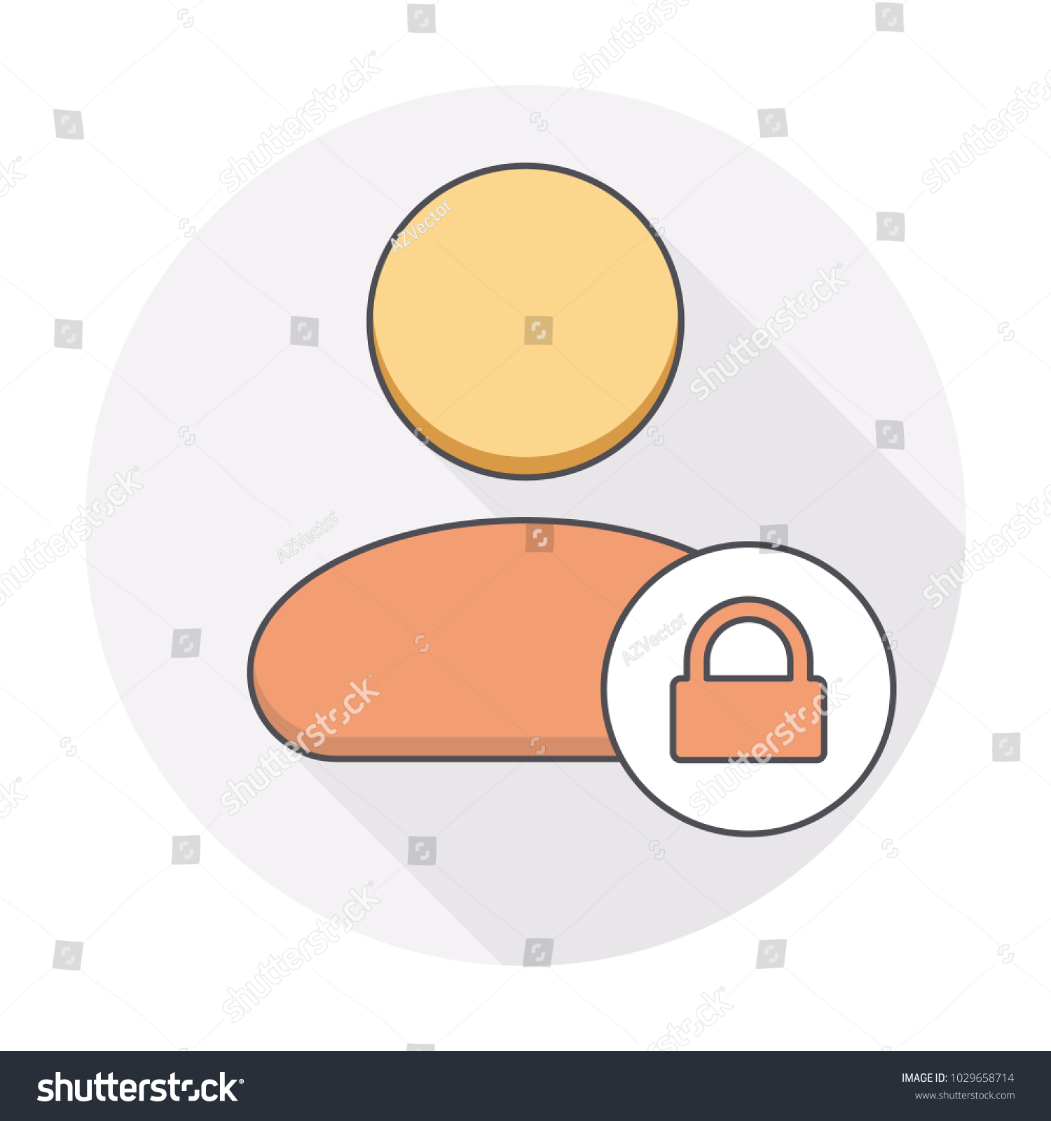 Lock Security User Icon Vector Illustration Stock Vector (Royalty Free ...