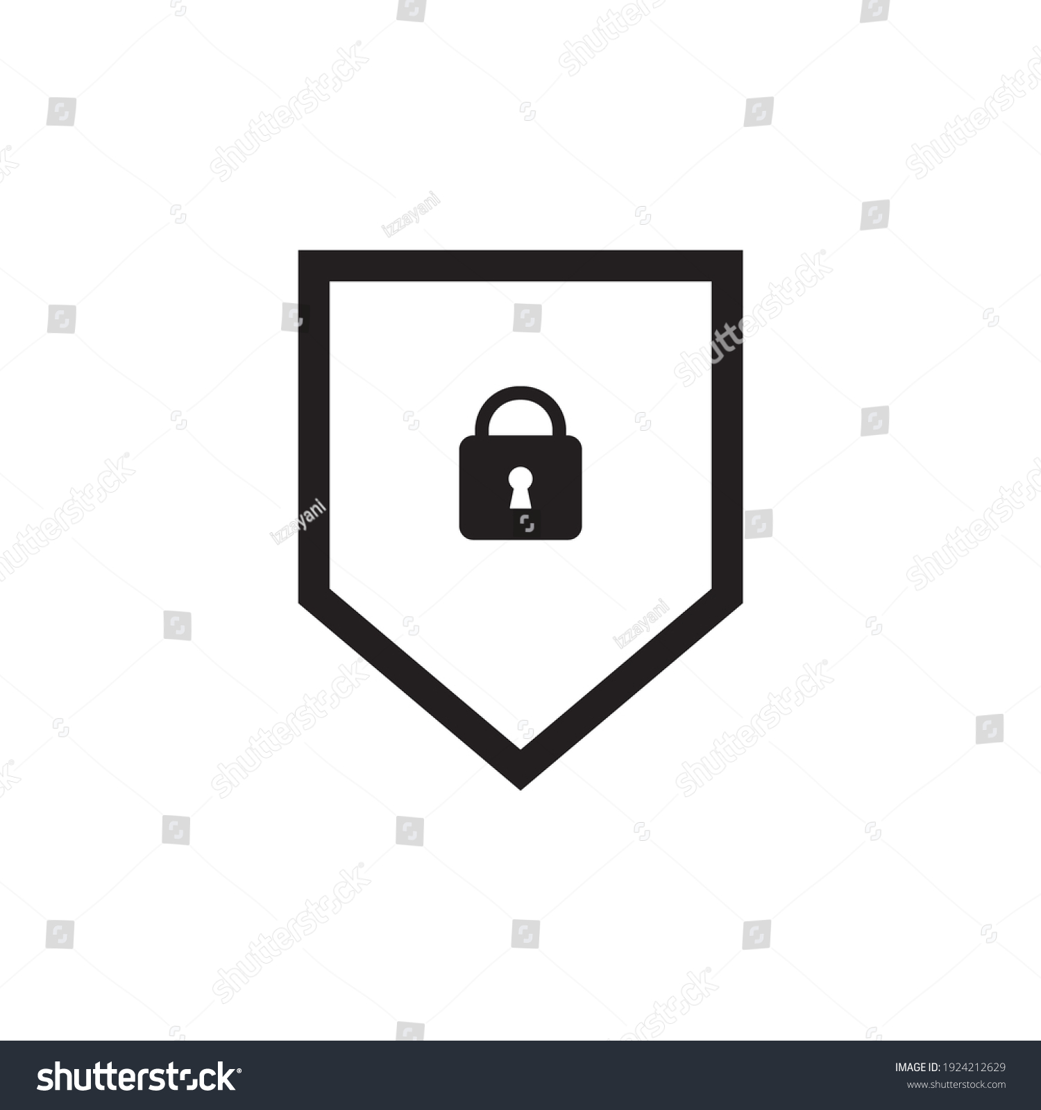 Lock Shield Icon Symbol Sign Vector Stock Vector (Royalty Free ...