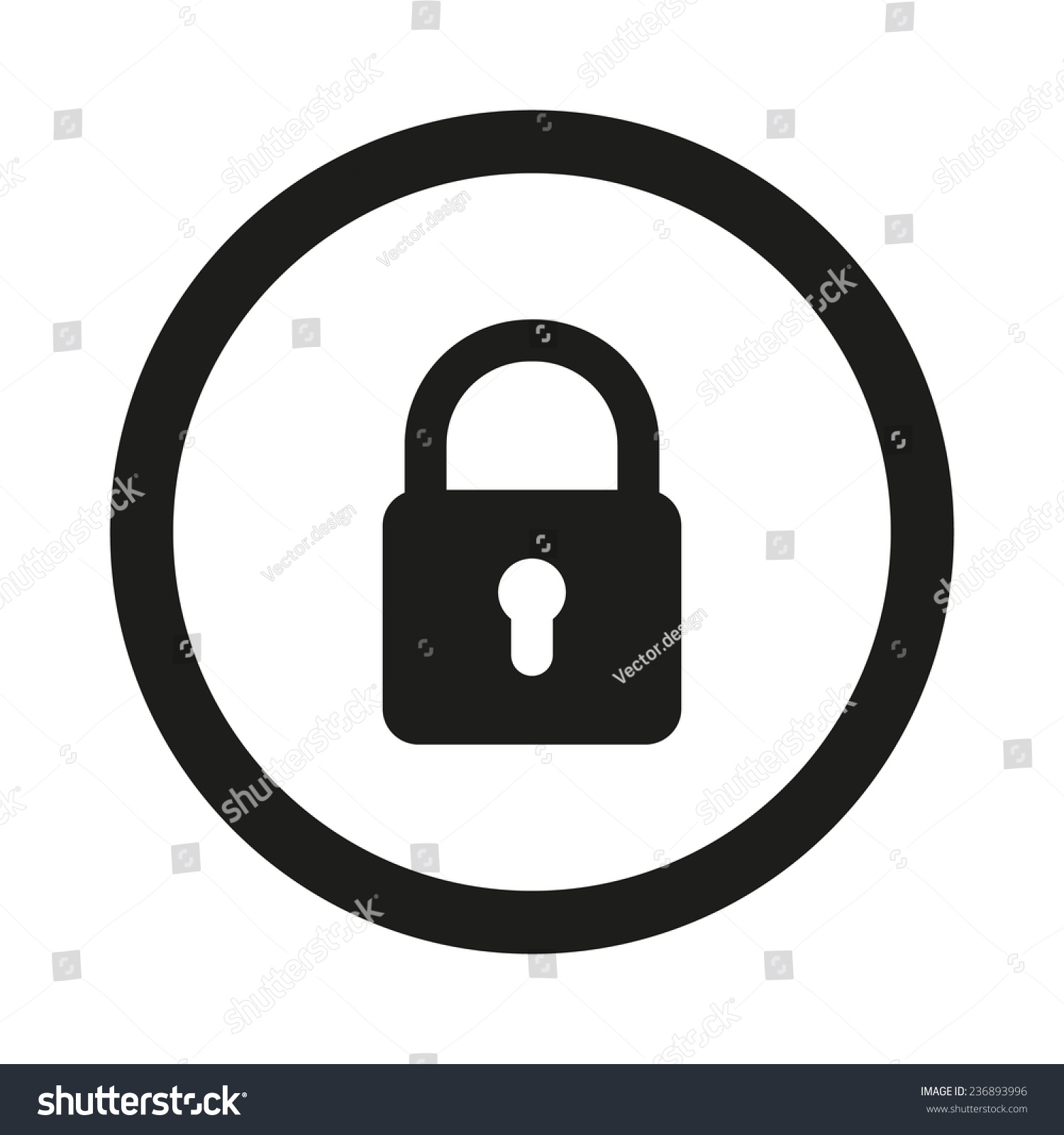 símbolo de bloqueio no fundo branco: vetor stock (livre de direitos ...