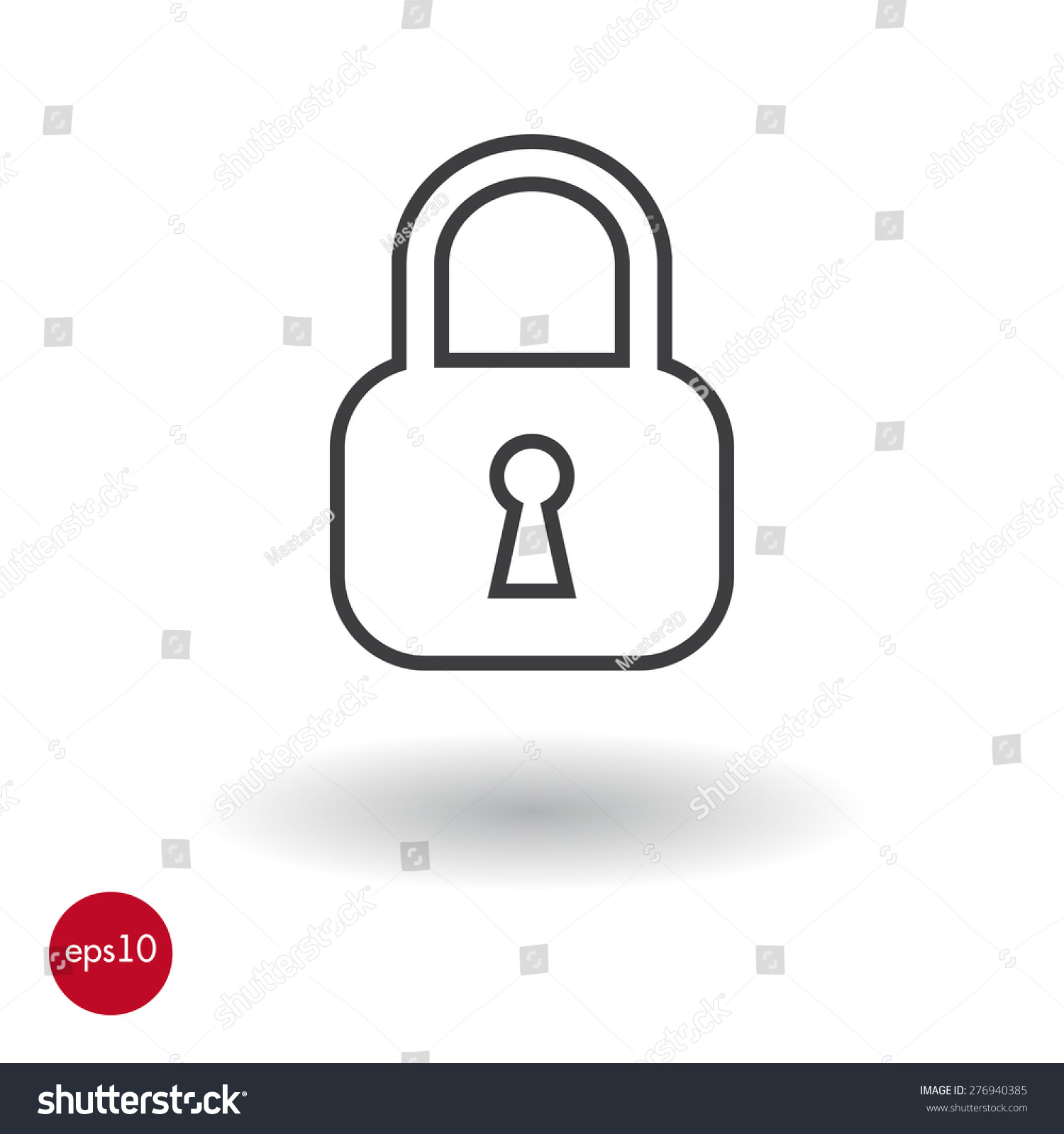 Lock Symbol. Outline Vector Icon - 276940385 : Shutterstock