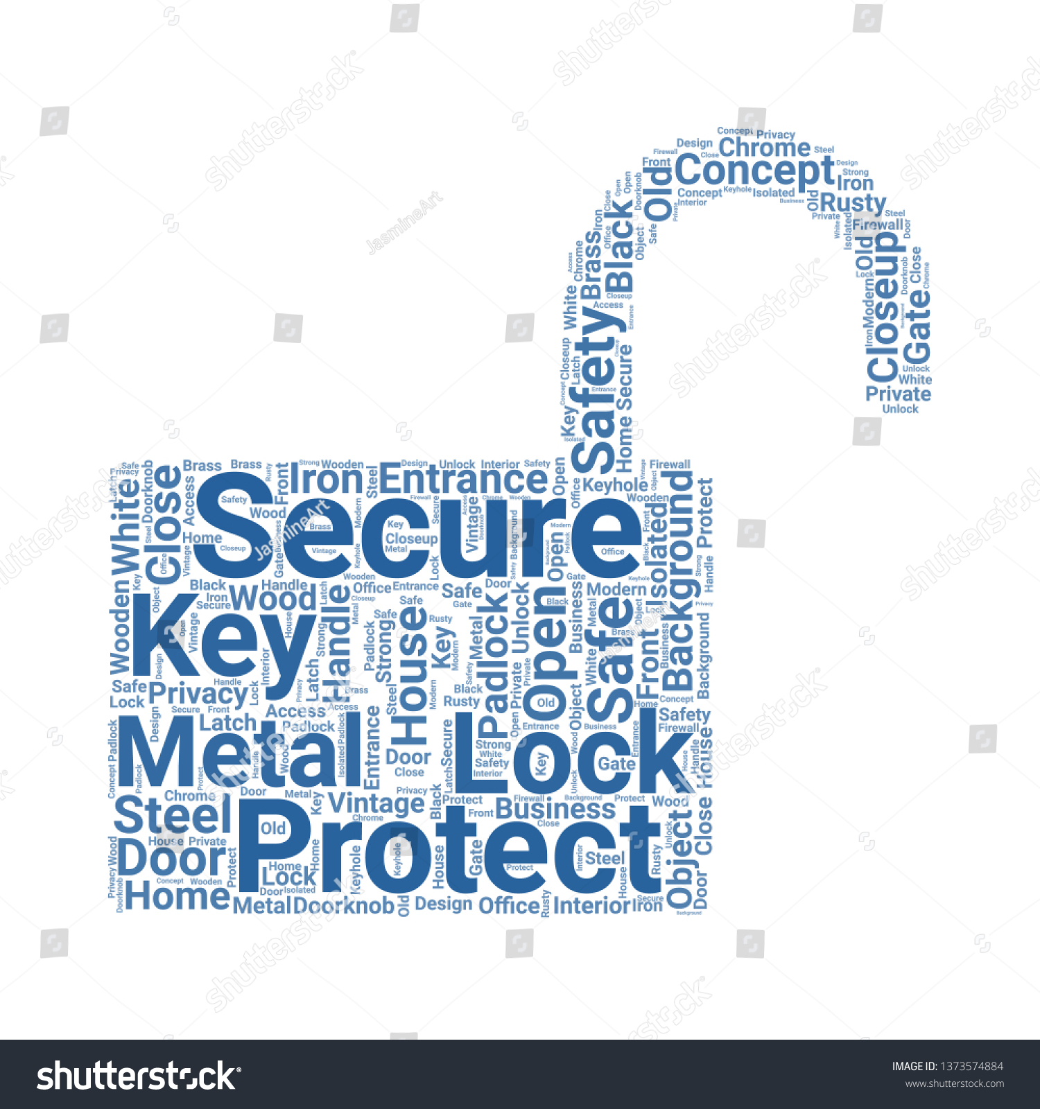 Lock Word Cloud Tag Cloud About Stock Vector (Royalty Free) 1373574884 ...