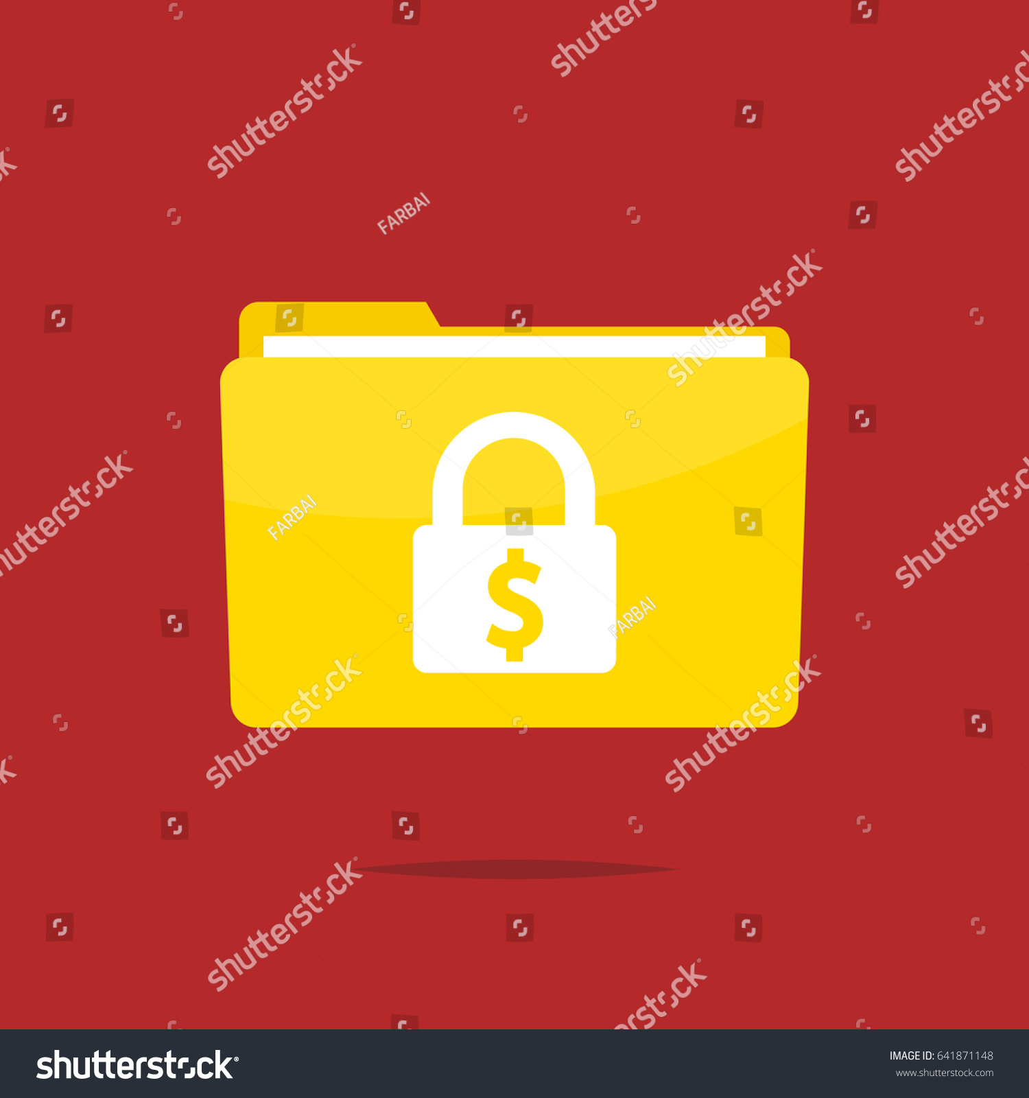 Locked Folder Ransomware Vector Illustration Stock Vector (Royalty Free ...