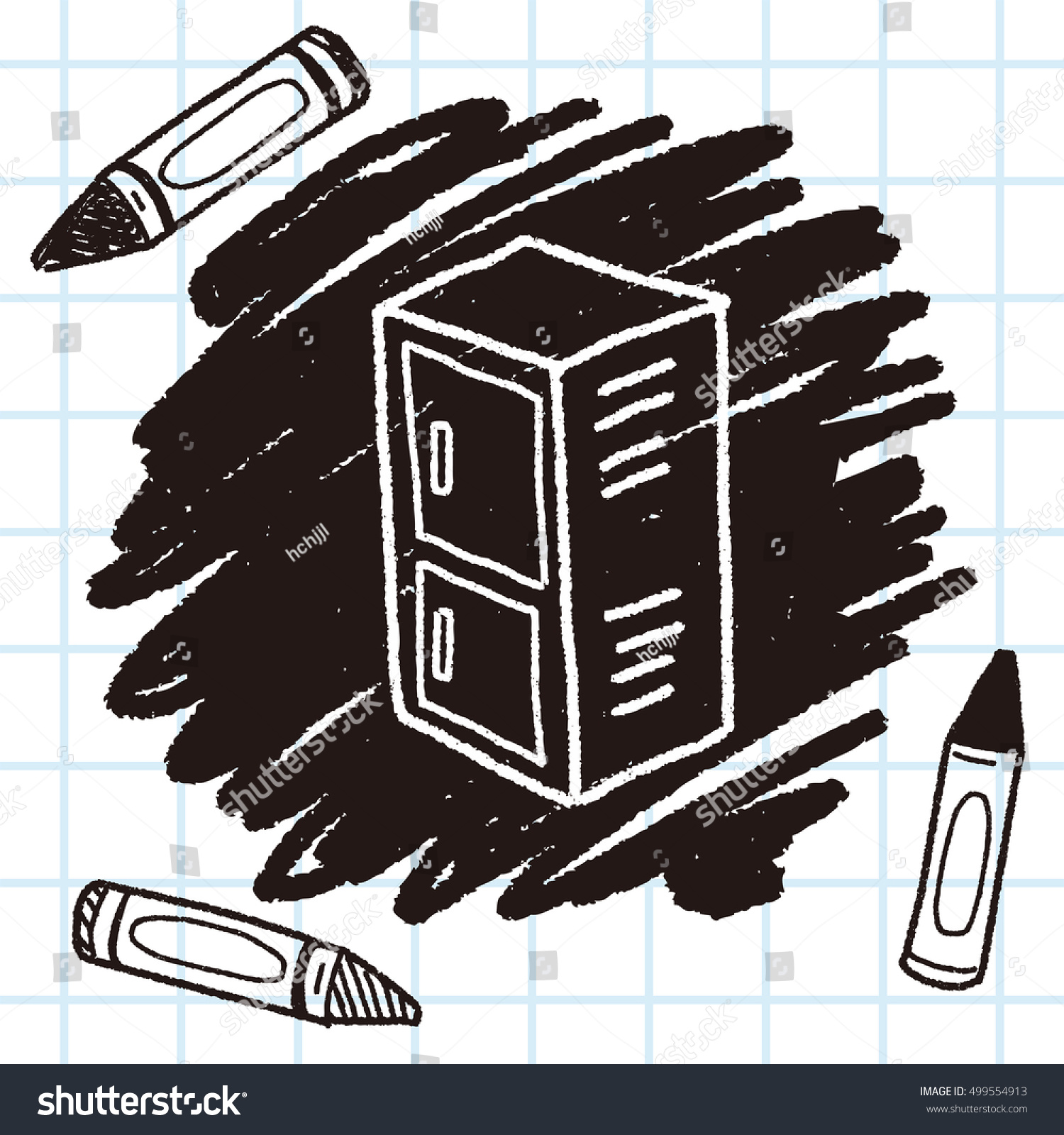 Locker Doodle Stock Vector (Royalty Free) 499554913 | Shutterstock