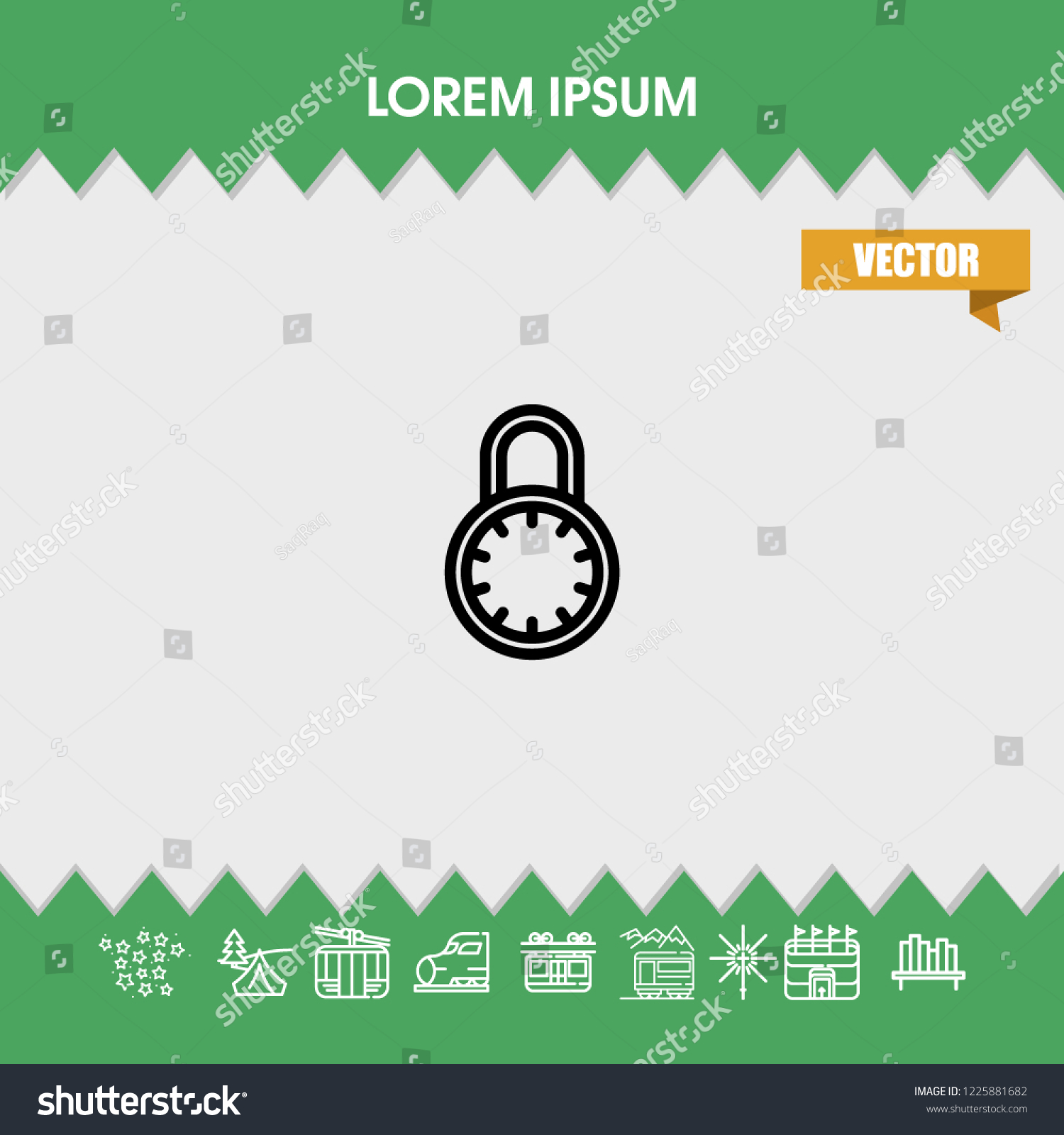 Lockpad Icon Vector Stock Vector (Royalty Free) 1225881682 | Shutterstock