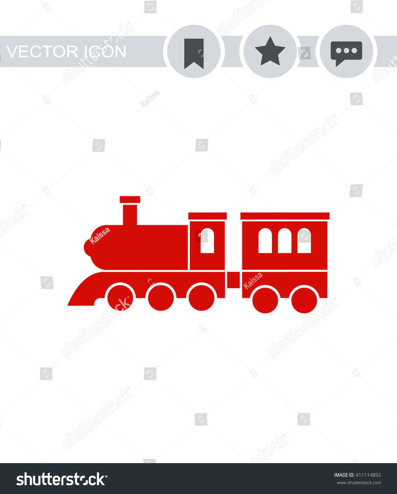 Locomotive Icon Stock Vector (Royalty Free) 411114892