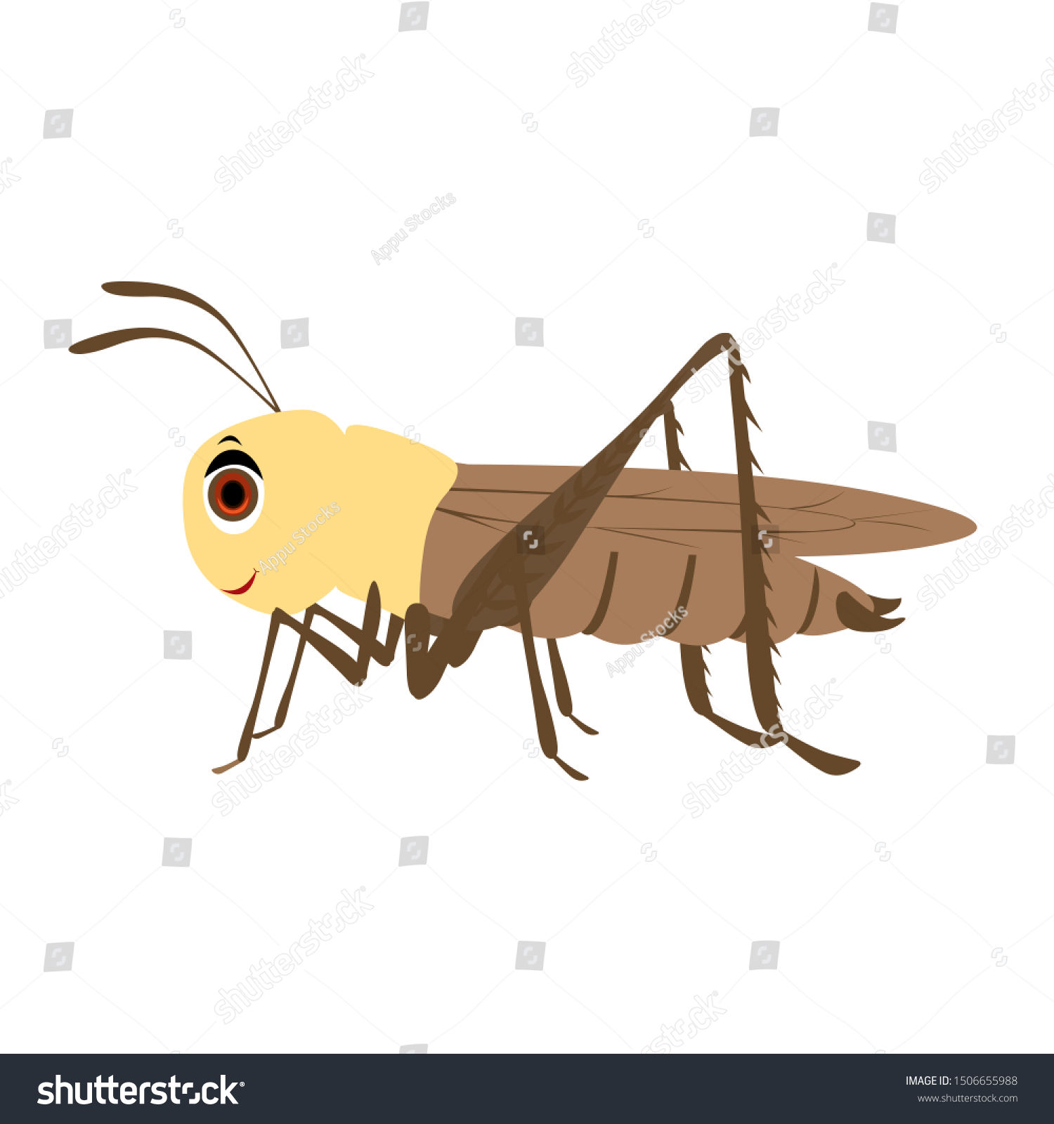 Locust On Floor Cartoon Vector Image: vector de stock (libre de ...