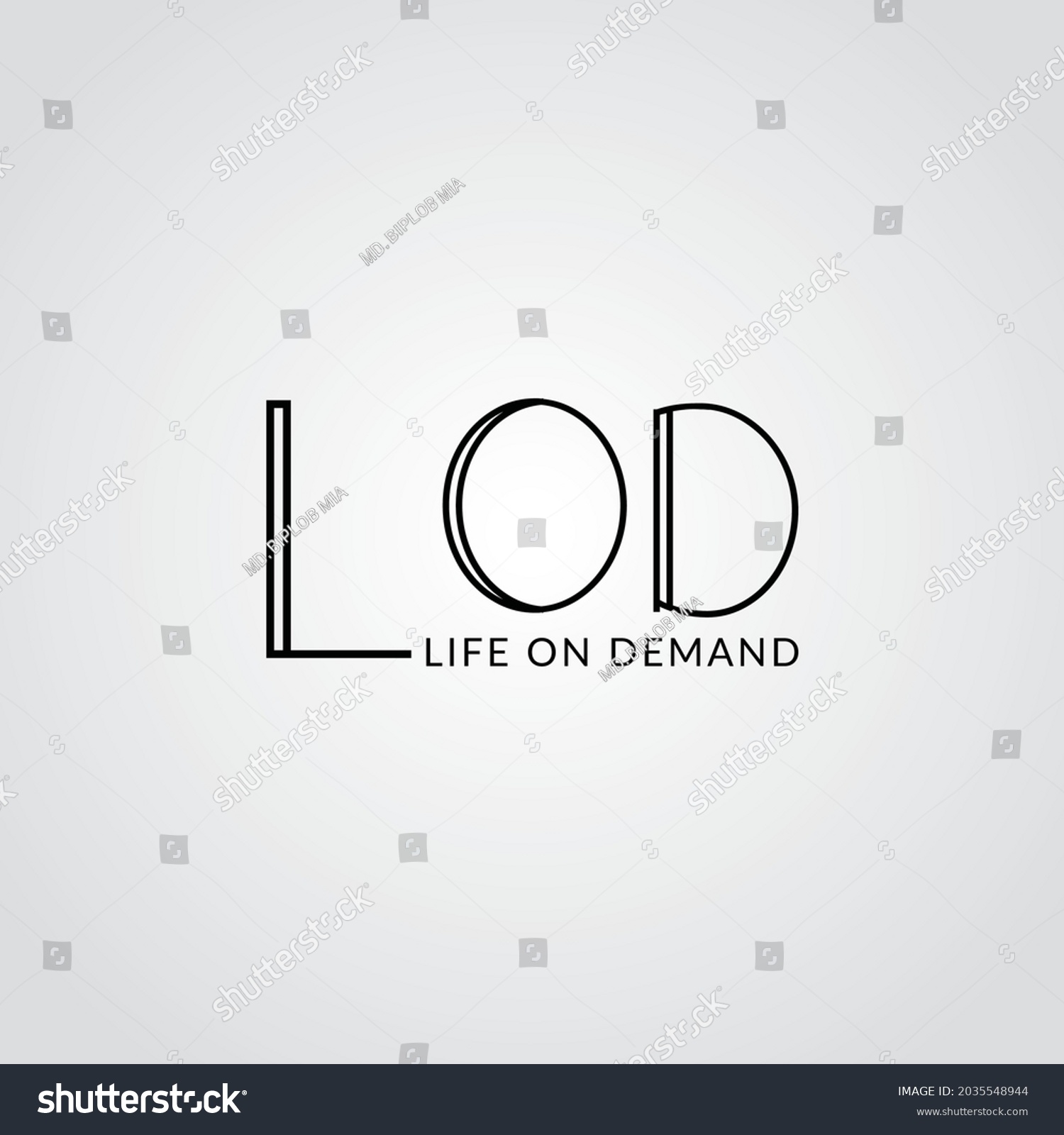 Lod Alphabet Vector Logo Design Template Stock Vector (Royalty Free ...
