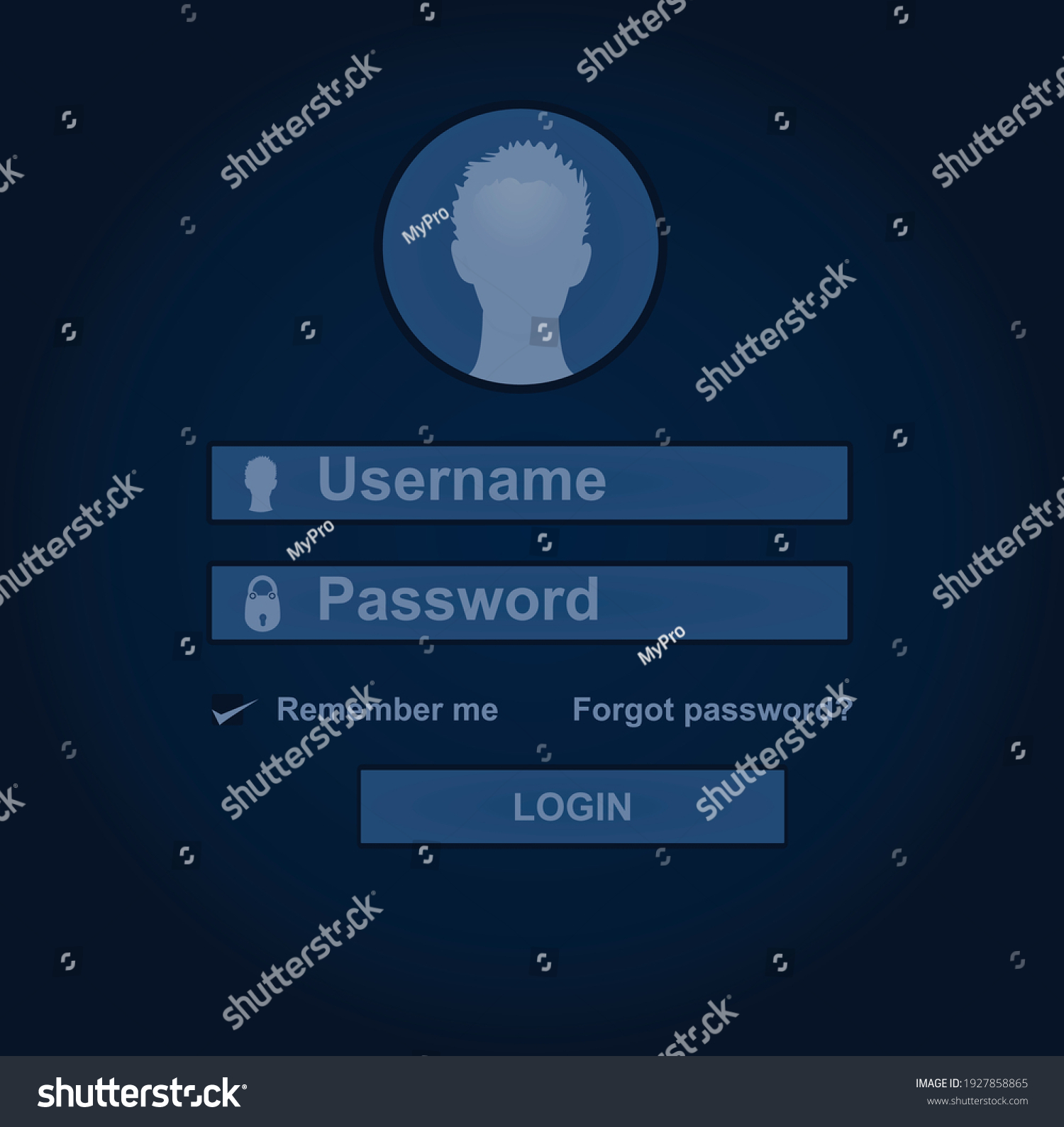 Log Account Form Vector Stock Vector (Royalty Free) 1927858865 ...