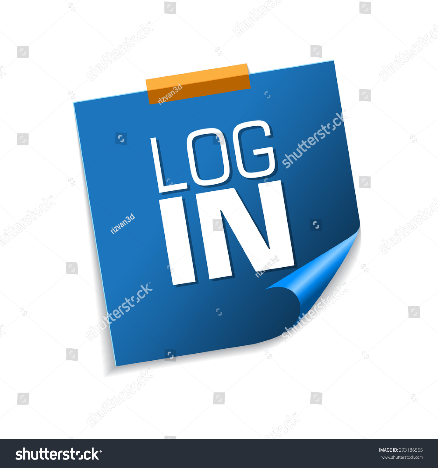 Log Blue Sticky Notes Vector Icon Stock Vector (Royalty Free) 293186555 ...