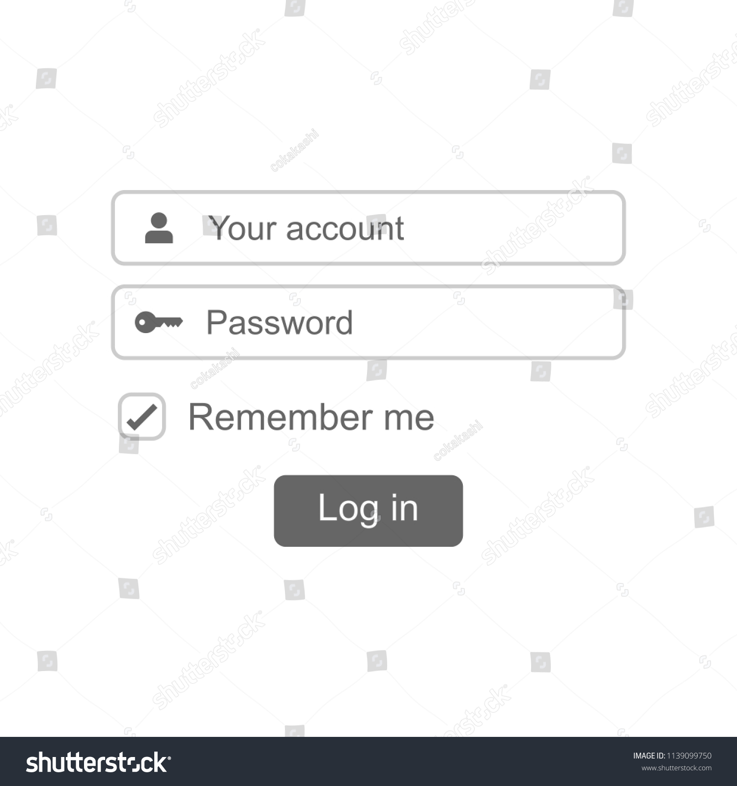 Log Interface Vector Minimalist Style Simple Stock Vector (Royalty Free ...