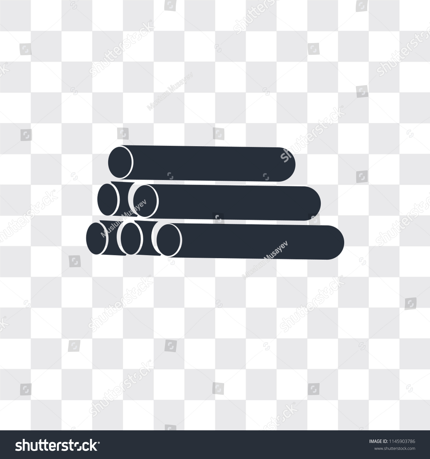Log Vector Icon Isolated On Transparent Stock Vector (Royalty Free ...