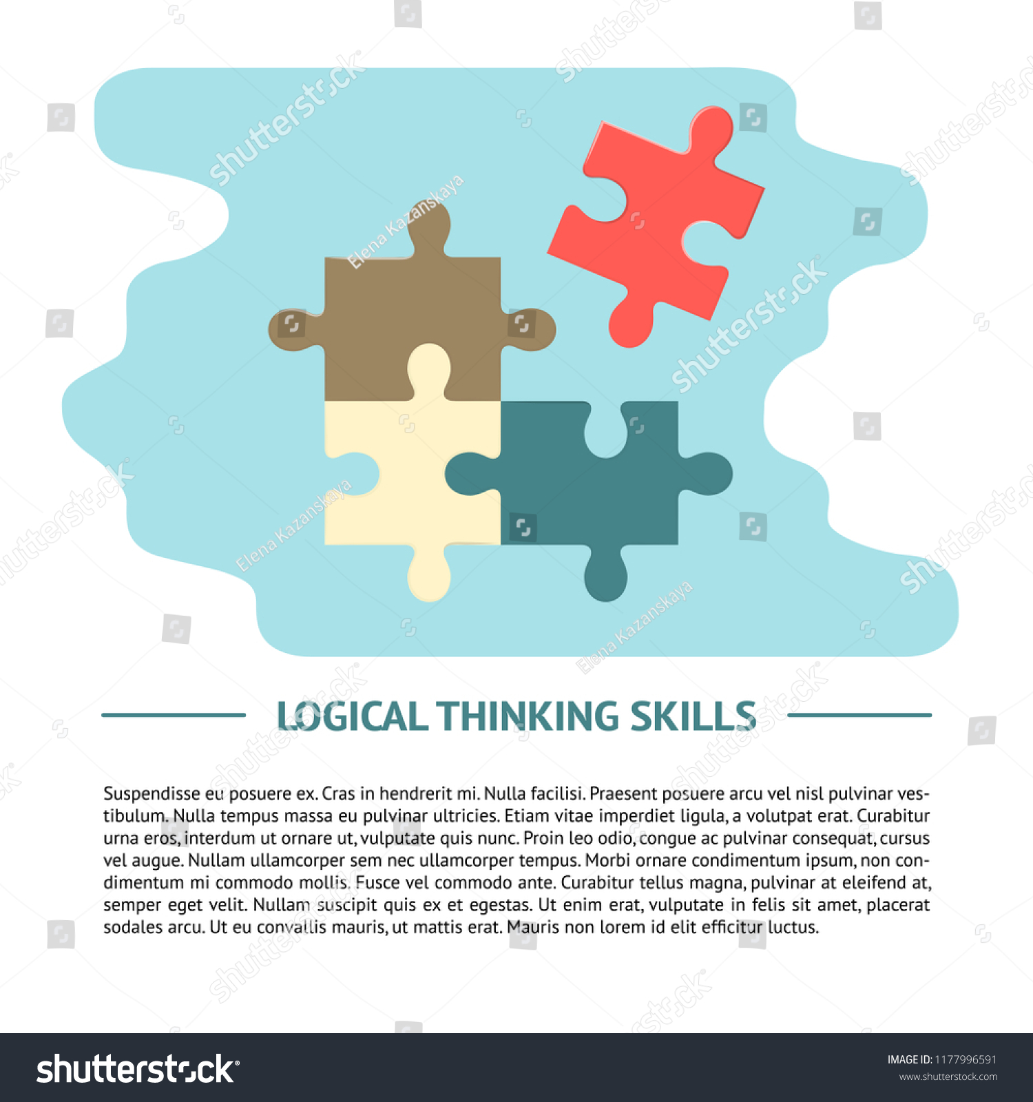 Logical Thinking Concept Illustration Flat Style Stock Vector (Royalty ...