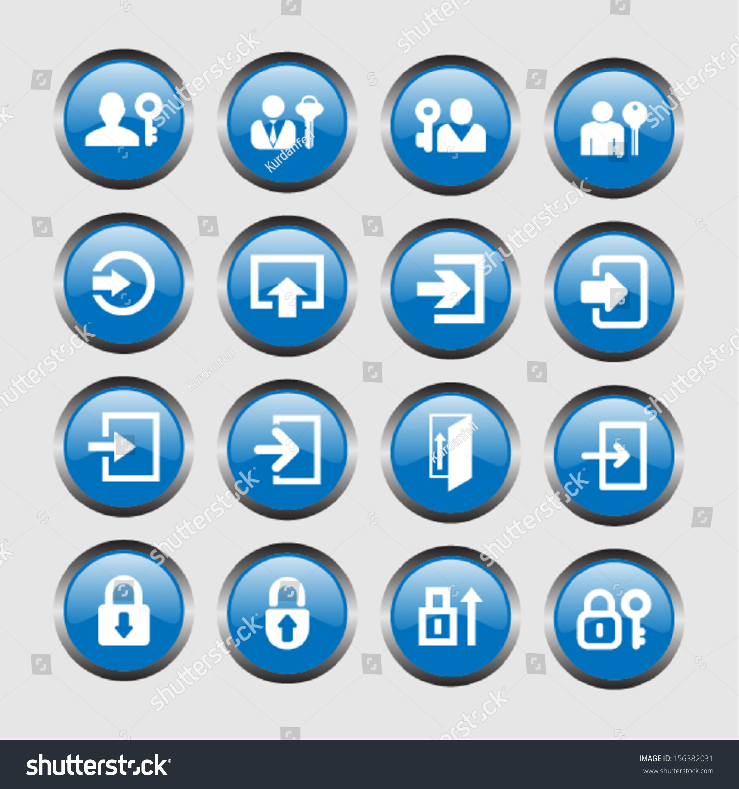 Login Icons Stock Vector 156382031 : Shutterstock