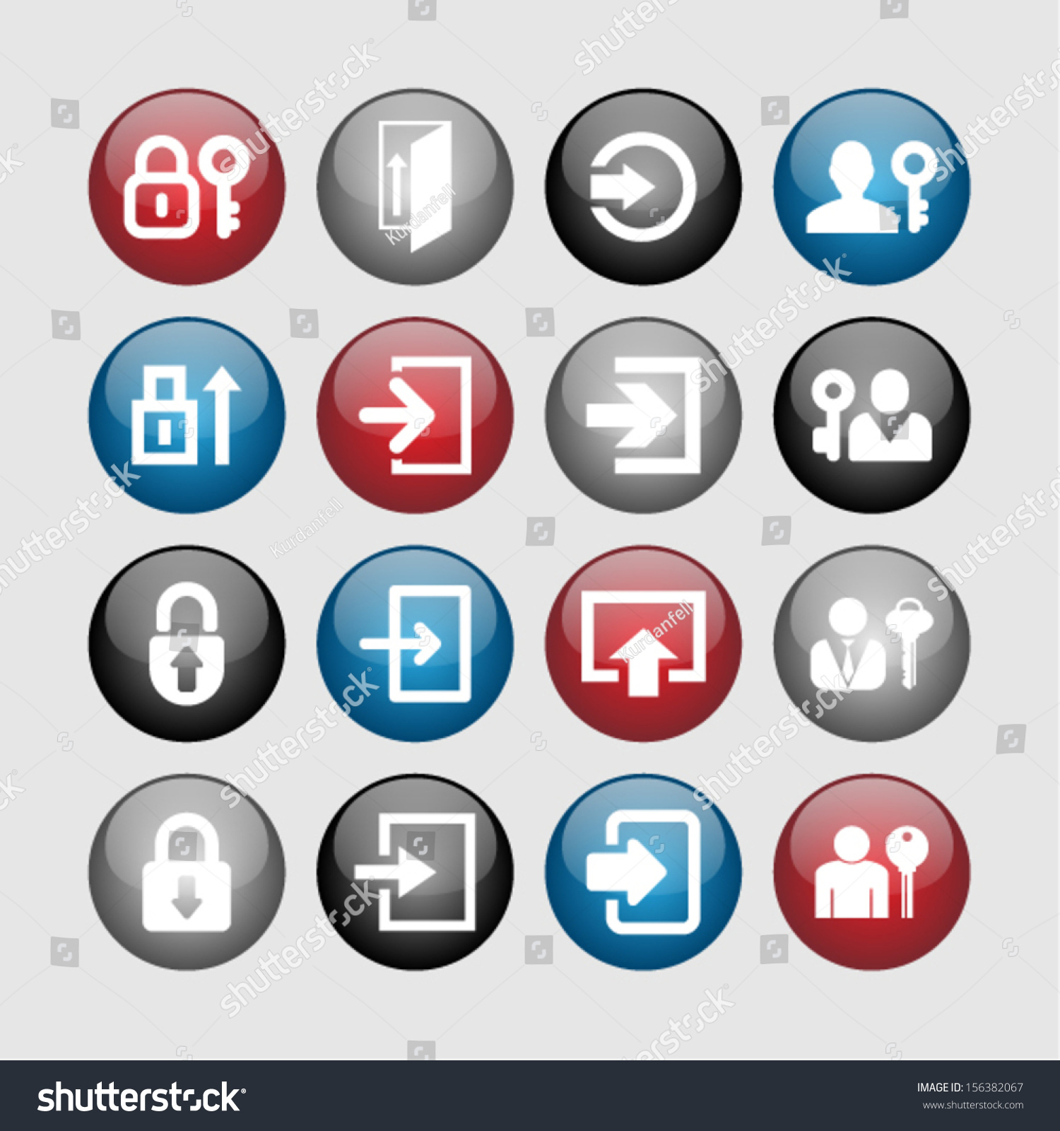 Login Icons Stock Vector (Royalty Free) 156382067