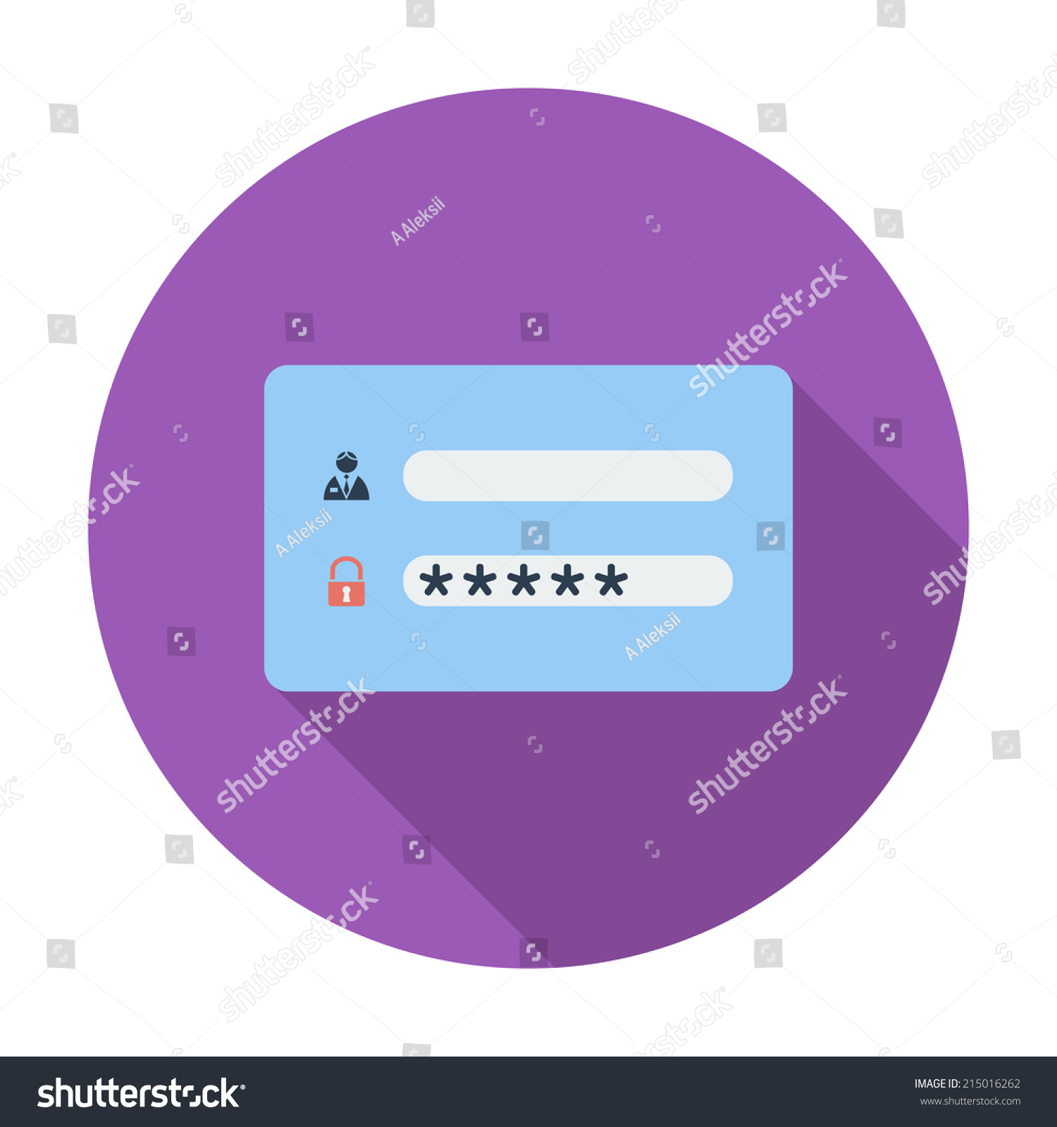 Login Single Flat Color Icon Vector Stock Vector 215016262 - Shutterstock