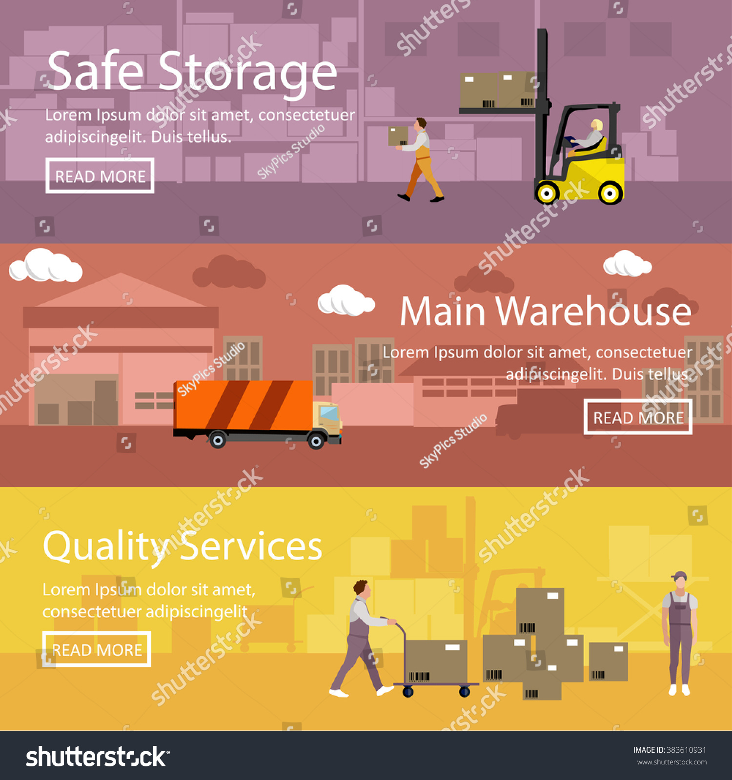 Logistic Delivery Service Concept Banner Warehouse Stock Vector ... Logistic Delivery Service Concept Banner Warehouse Stock Vector ...