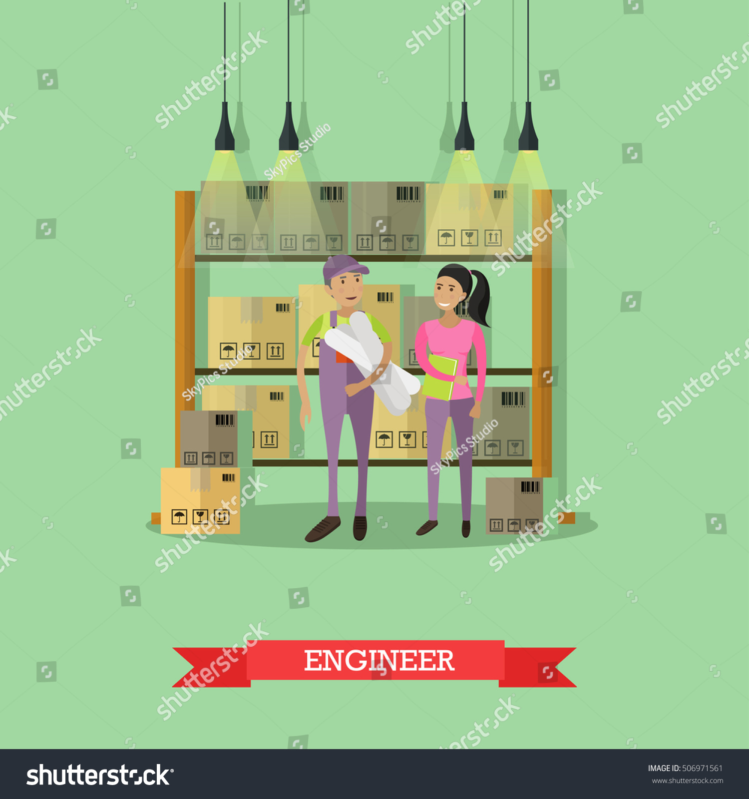 Logistic Delivery Service Concept Banner Warehouse Stock Vector ... Logistic Delivery Service Concept Banner Warehouse Stock Vector ...