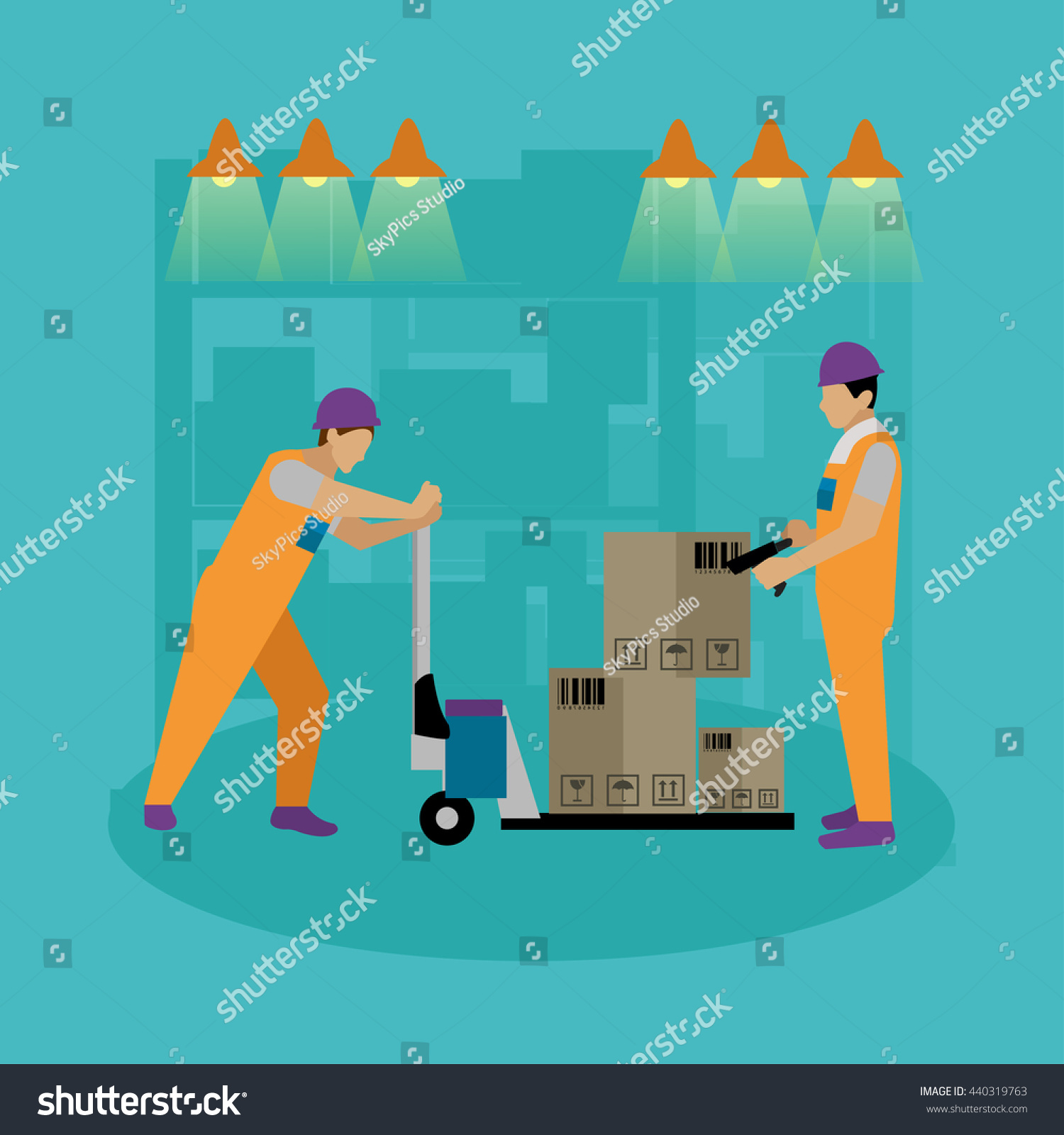 Logistic Delivery Service Concept Banner Warehouse Stock Vector ... Logistic Delivery Service Concept Banner Warehouse Stock Vector ...